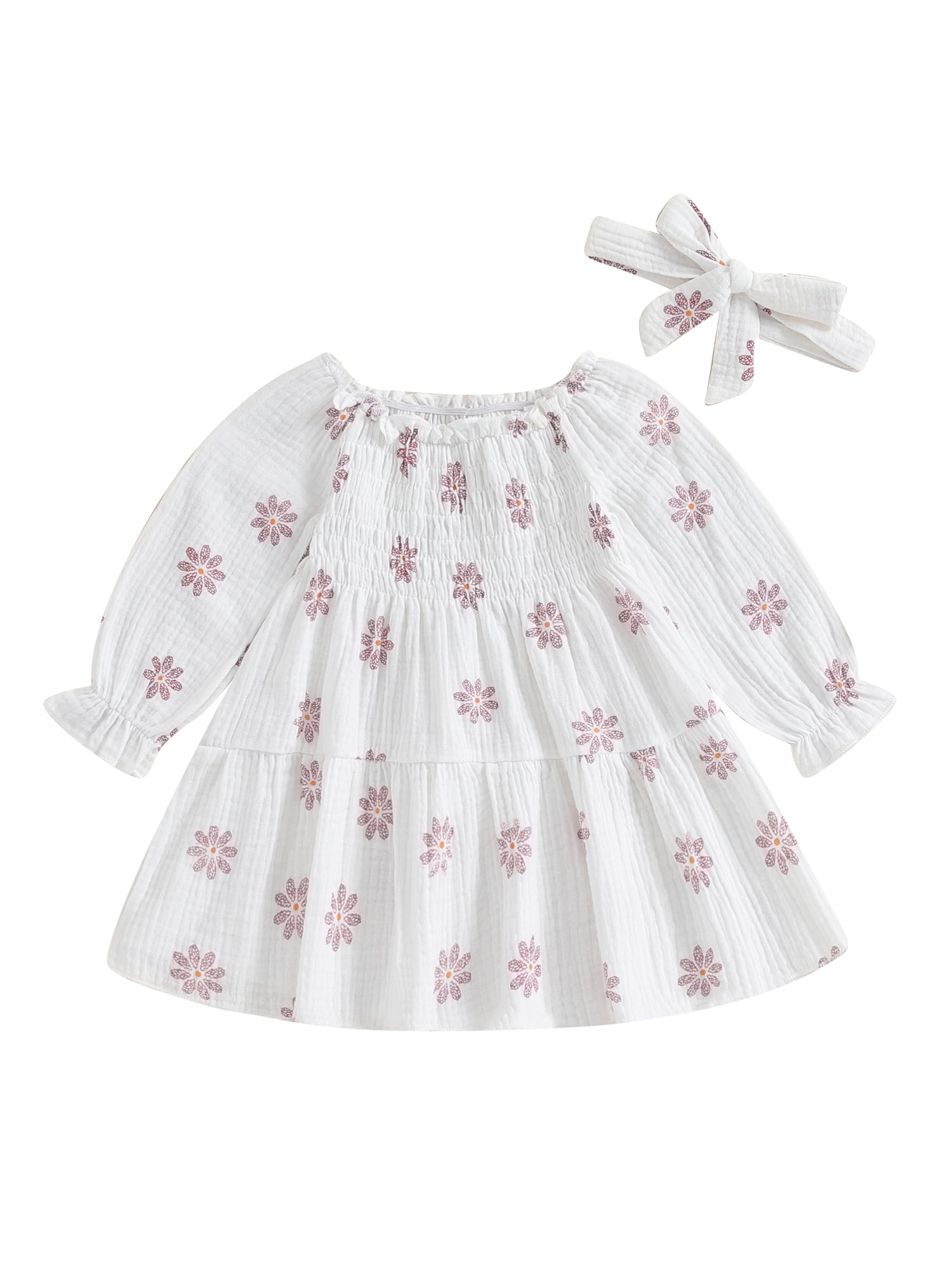 BABAMOON Sister Matching Clothes Toddler Baby Girls Off Shoulder Long ...