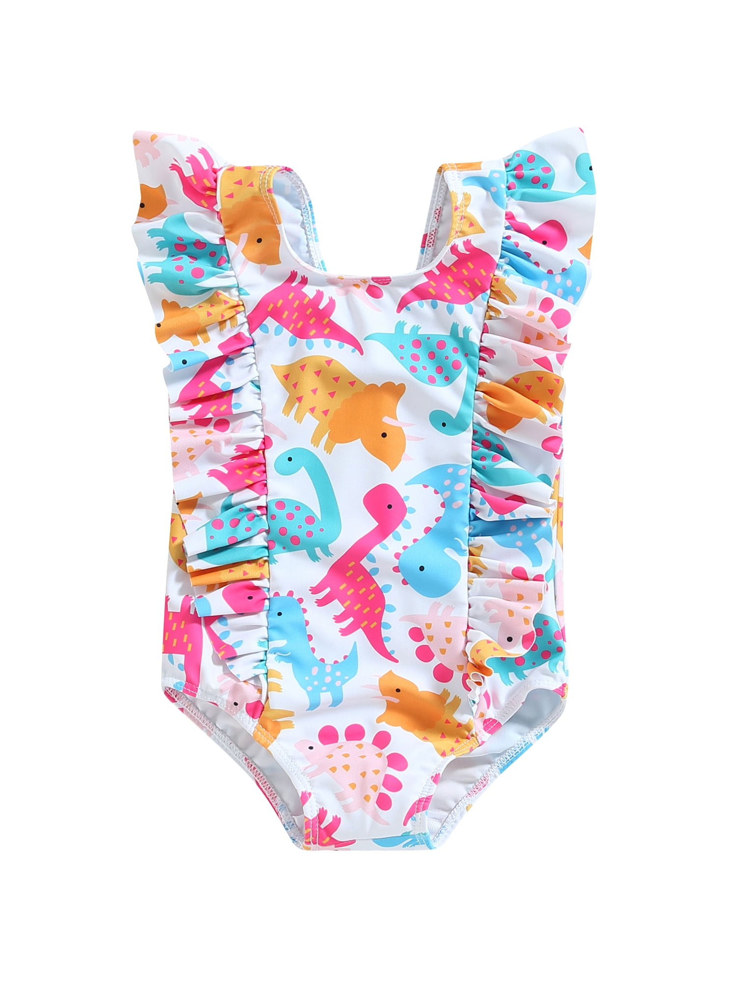 BABAMOON Toddler Baby Girls Flamingo Swimsuit Swimwear Ruffle Bathing ...