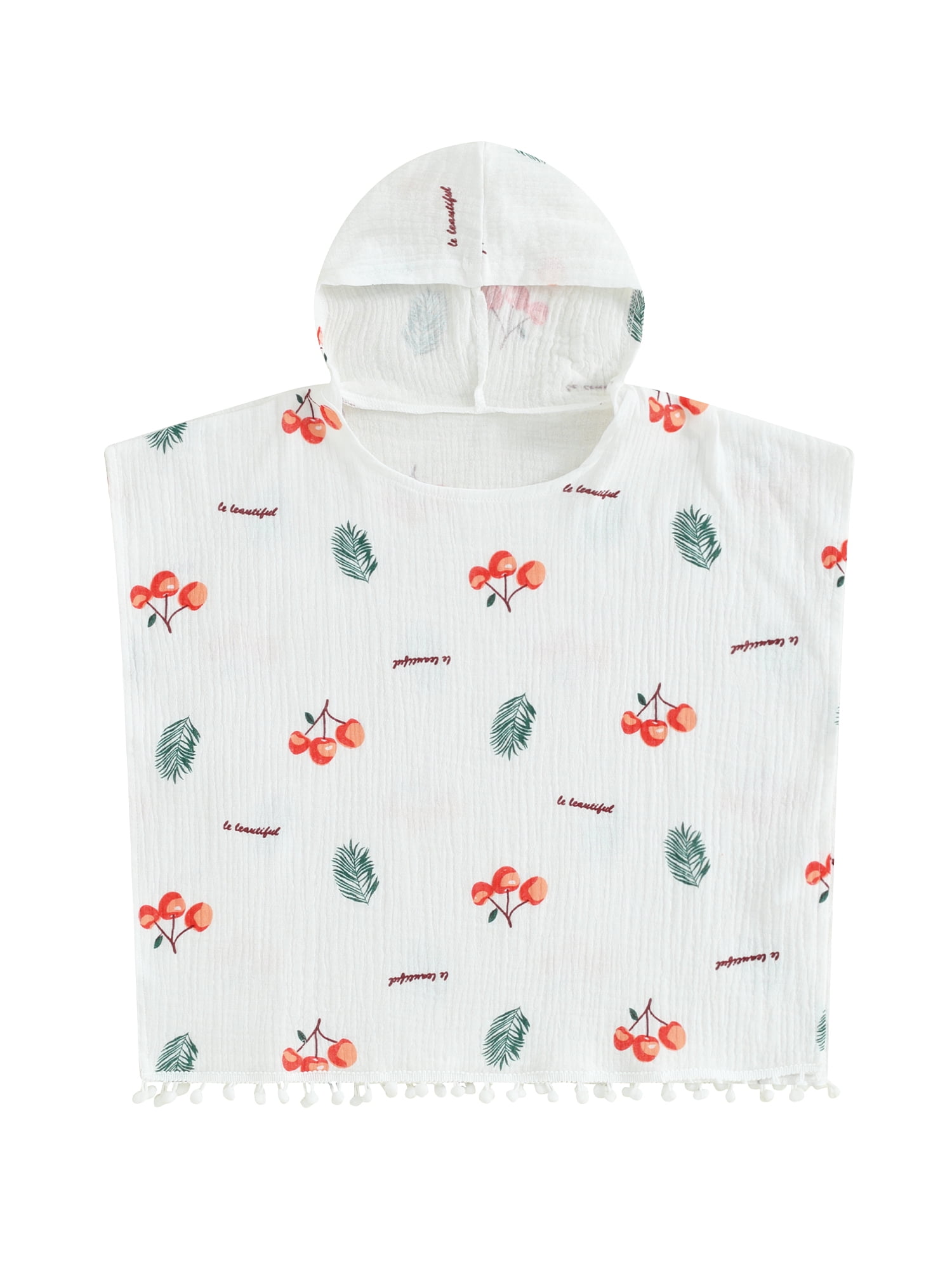 BABAMOON Toddler Baby Girls Swimsuit Cover up Cherry/Carrot/Cactus ...