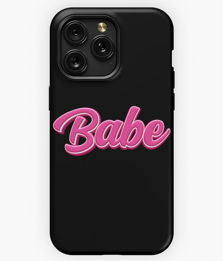 BABE Bold Pink Typography Cute Nickname Graphic A6798 Phone Case for ...