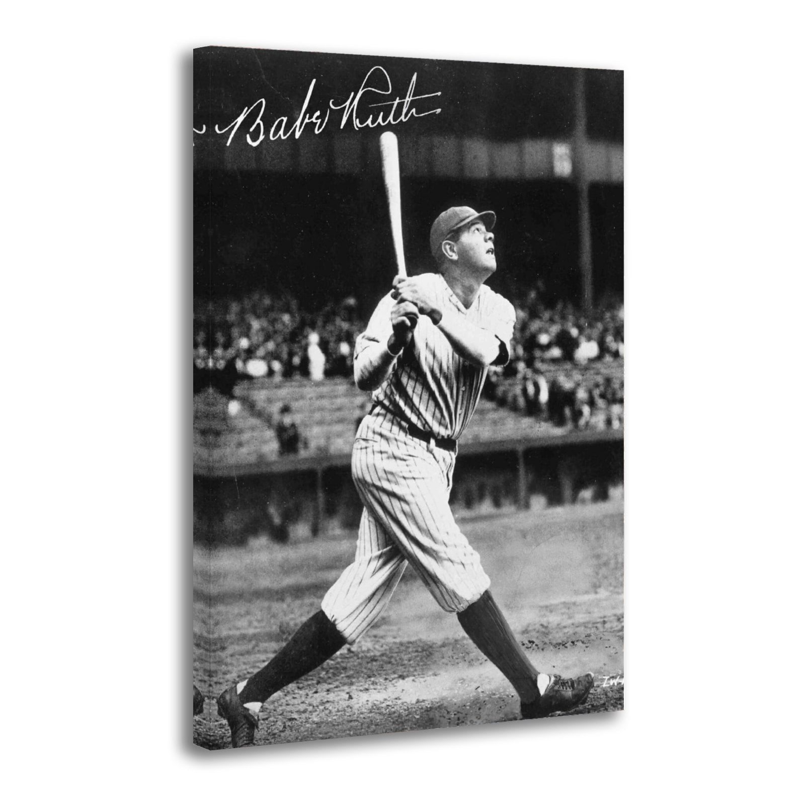BABE RUTH BASEBALL CLASSIC VINTAGE Wall Art Poster Scroll Canvas ...