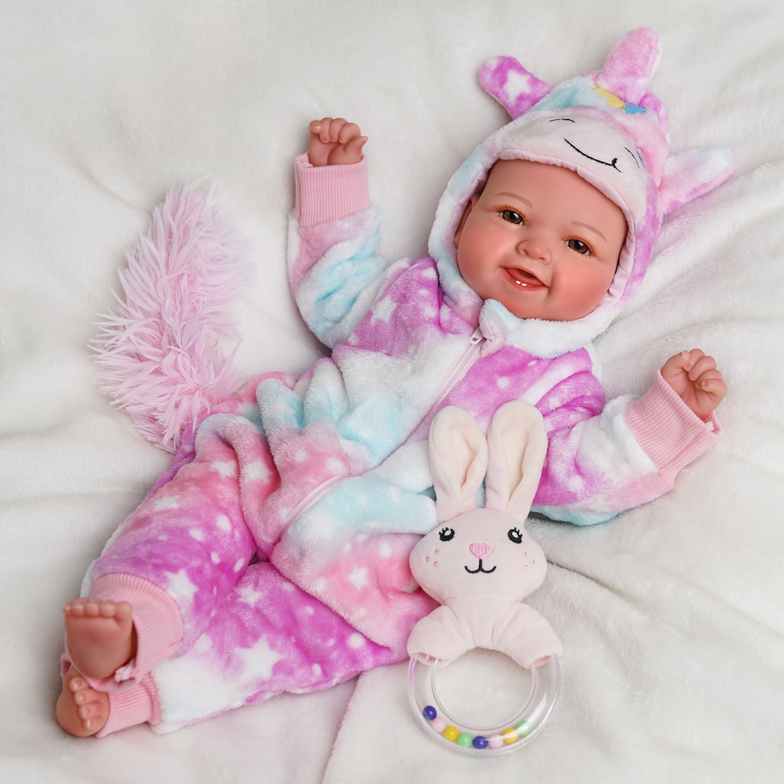 BABESIDE 17 Inch Lifelike Soft Body Realistic Reborn Baby Dolls with ...