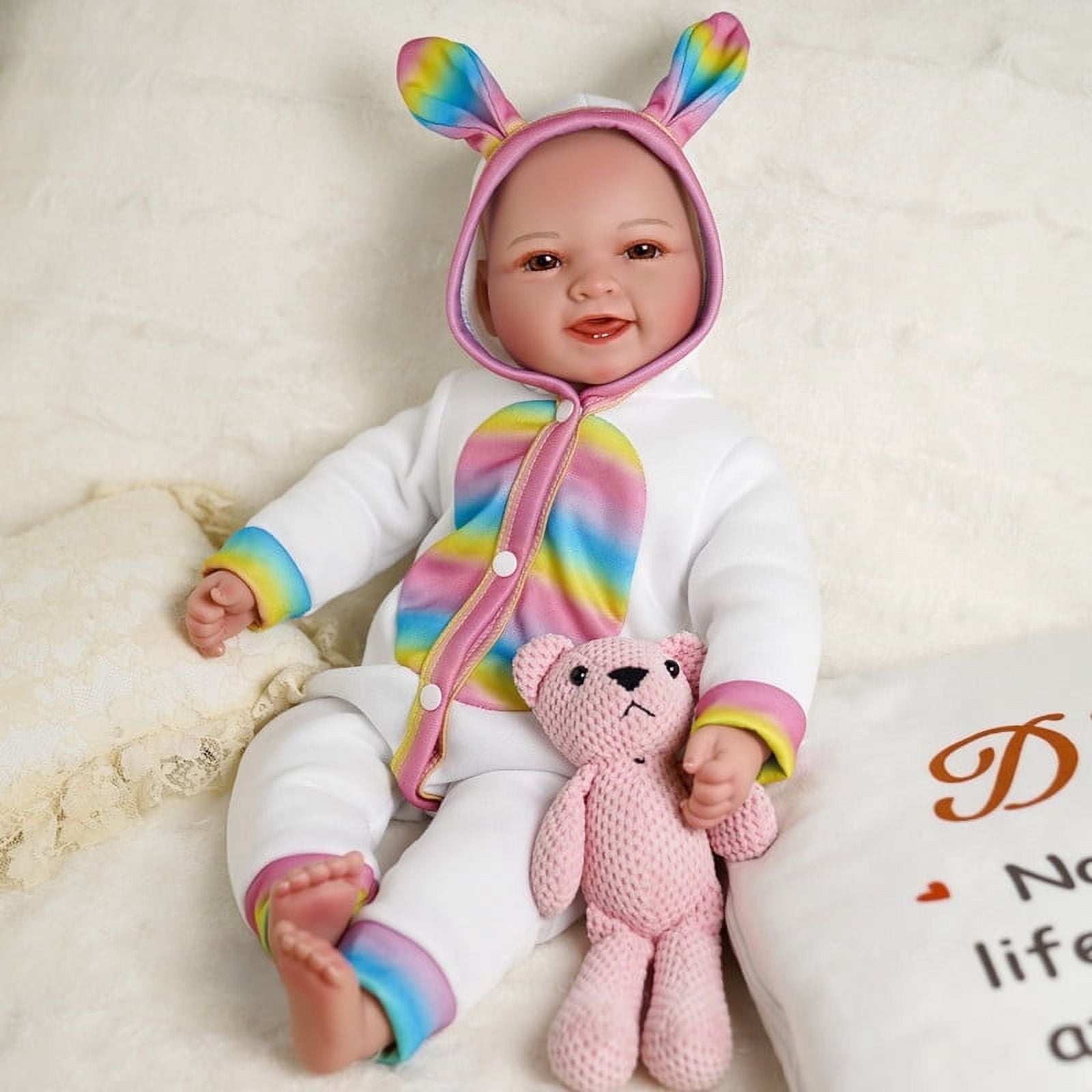 BABESIDE 17 Inch Reborn Baby Durable Dolls Real life Soft Cloth Body ...