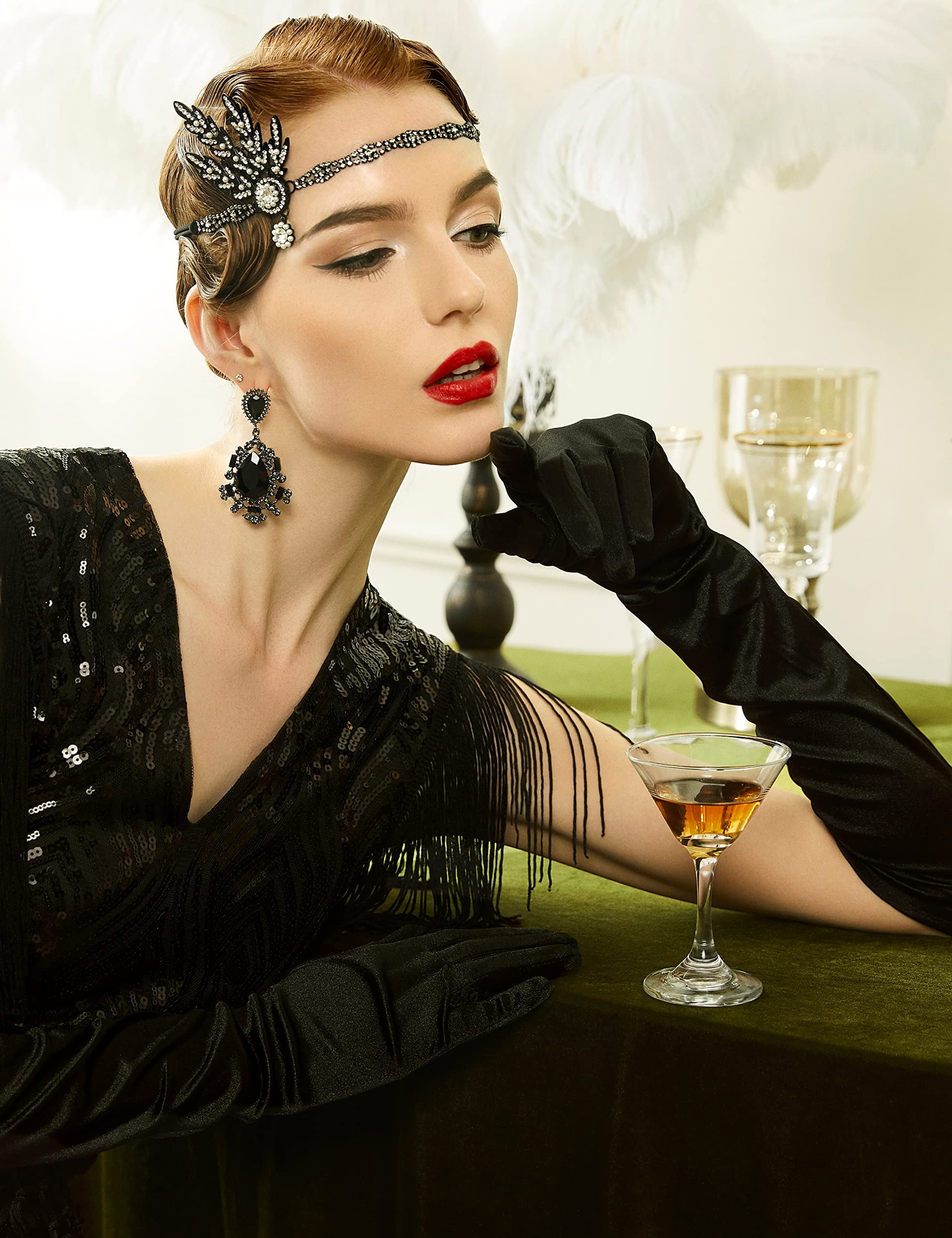 BABEYOND Art Deco 1920's Flapper Great Gatsby Inspired Leaf Medallion ...