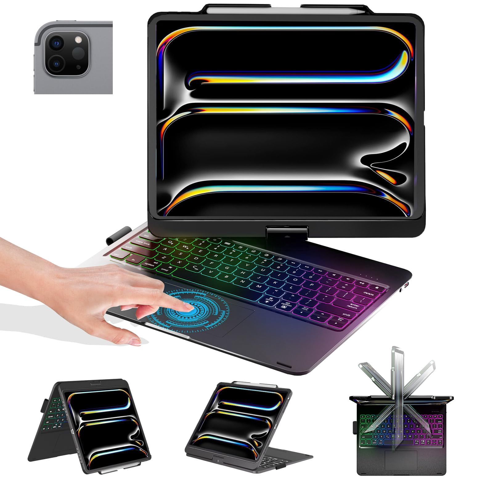 BABG Keyboard Case for iPad Air 13 inch&iPad Pro 13 inch&iPad 12.9 inch ...