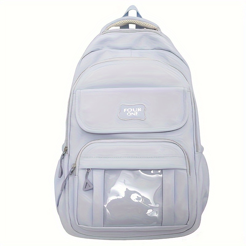 BABO Aesthetic Solid Color Backpack, Cute Nylon Knapsack Daypack ...