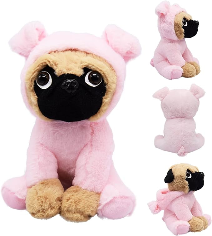 BABOLI Cuddly Pug Stuffed Animal| Soft Toys with Adorable Pig Costumes ...