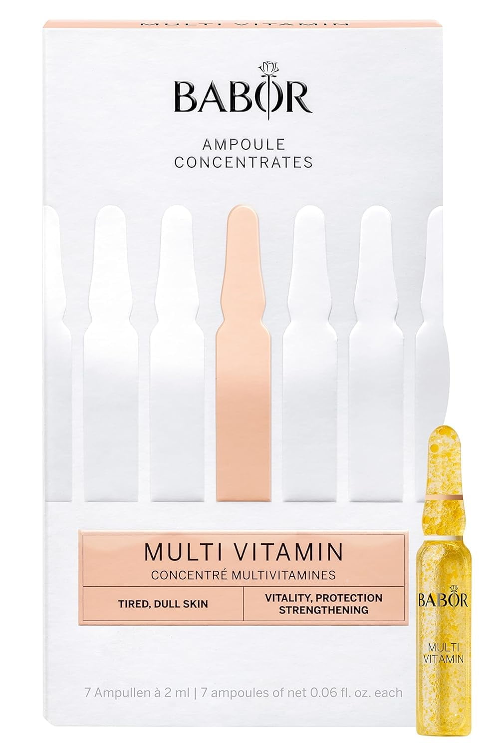 BABOR Multi Vitamin Ampoule BCA3 Concentrate, Revitalize Dull Tired ...