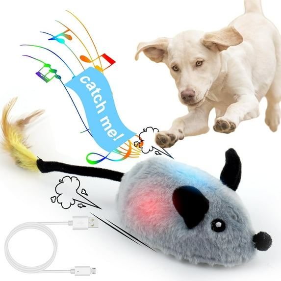 BABORUI Interactive Dog Toys Mouse, Escaping Mice Squeaky Dog Toy with ...