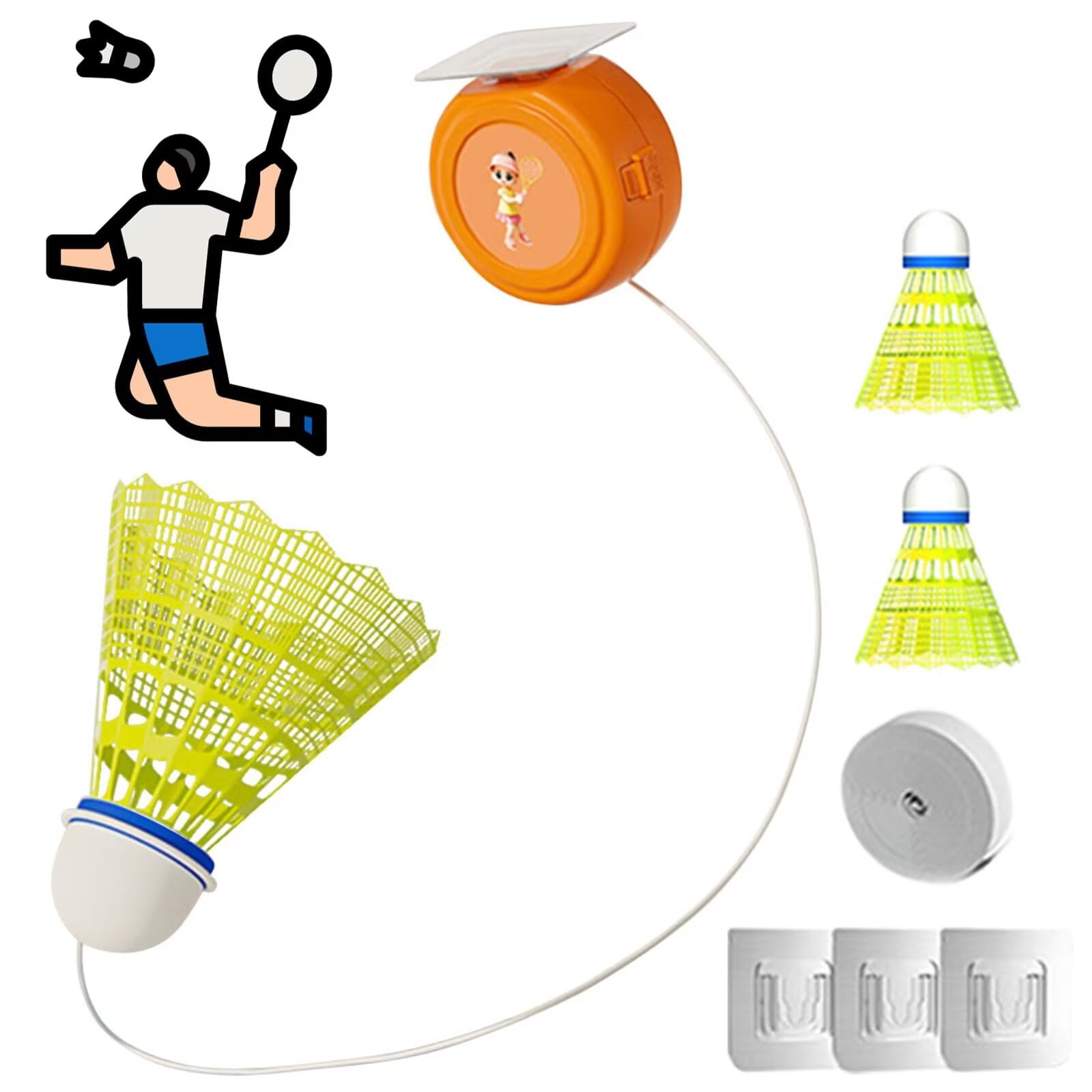 BABSMULY Badminton Training Tools, Elastic Badminton Training Kit, Self ...