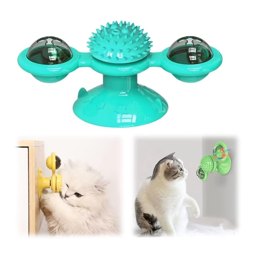 BABSMULY Interactive Windmill Cat Toy, Cat Sports Kick Ball Toy, with ...
