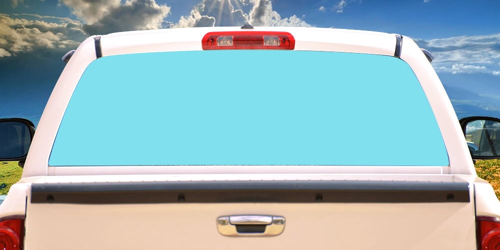 BABY BLUE Rear Window Graphic truck view thru vinyl decal back ...