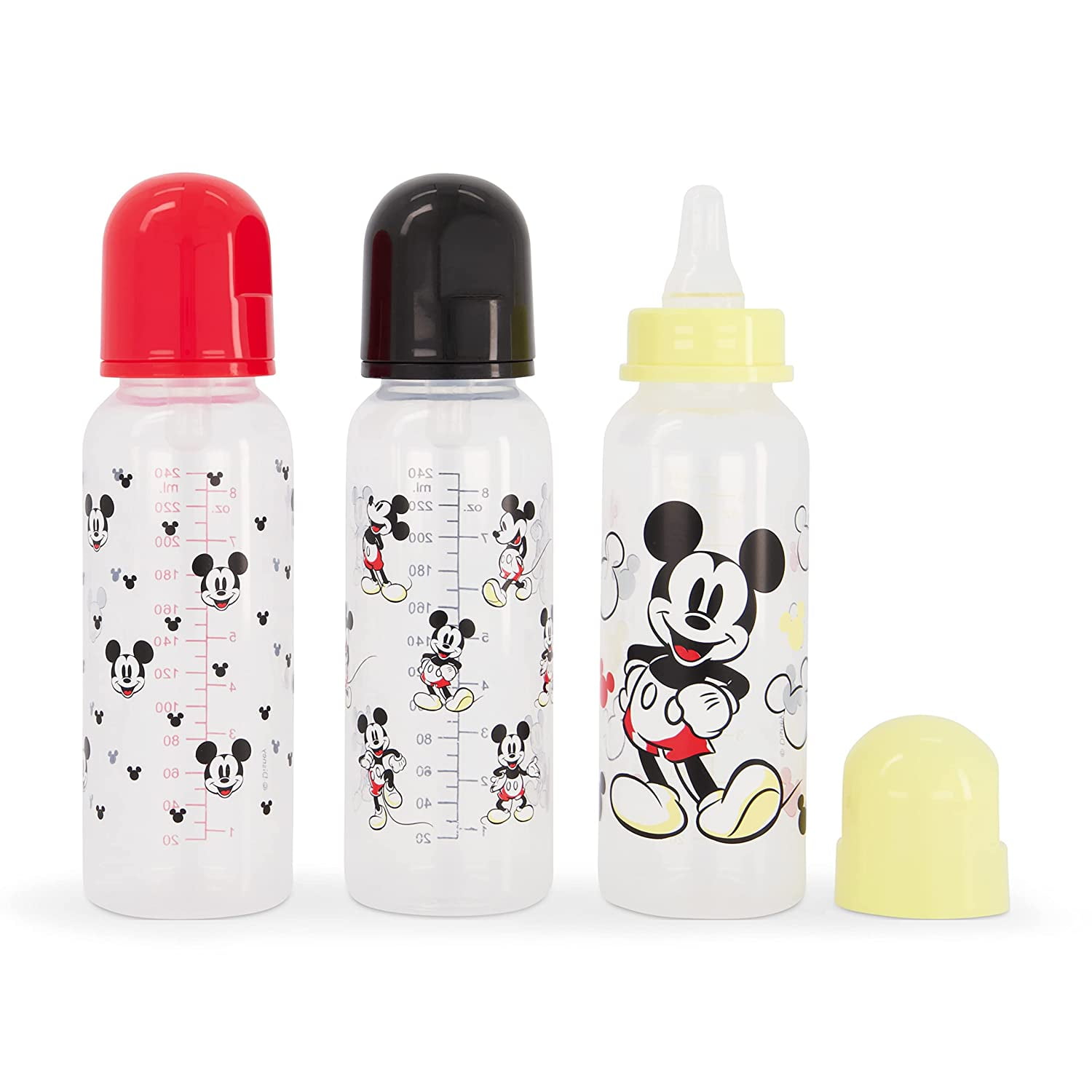 BABY BOTTLE SET 3 - BOYS - MICKEY MOUSE - BLACK YELLOW - DISNEY BPA ...