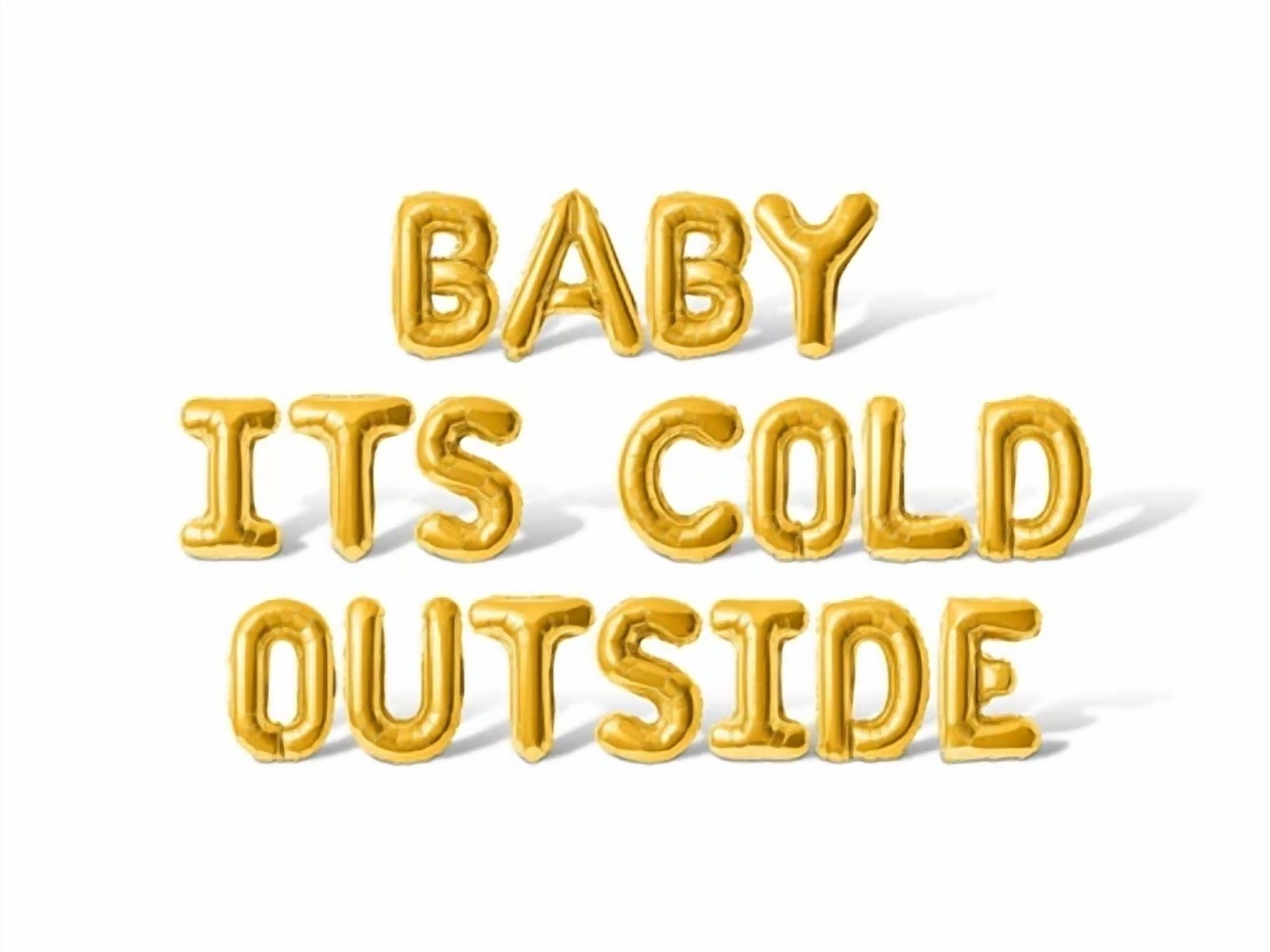 BABY ITS COLD OUTSIDE Letter Balloon Banner - Christmas Party ...