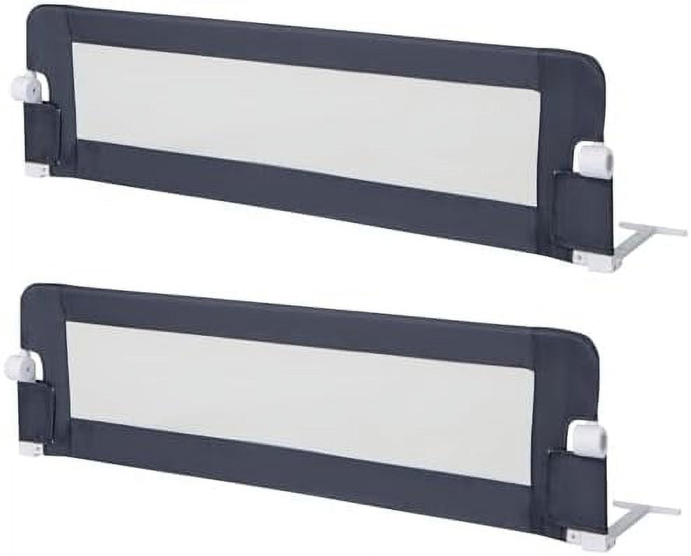 BABY JOY Double Sided Bed Rail Guard, 2 Pack, Extra Long, Swing Down ...