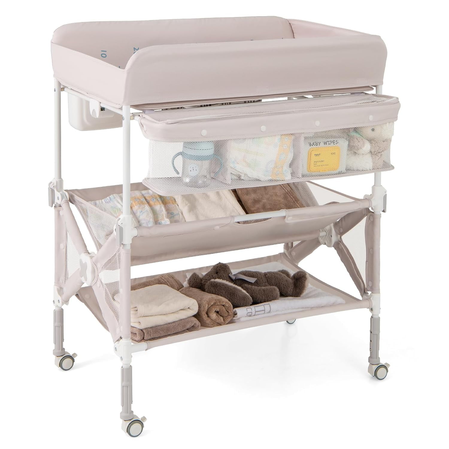 BABY JOY Portable Baby Changing Table, Foldable Waterproof Diaper ...
