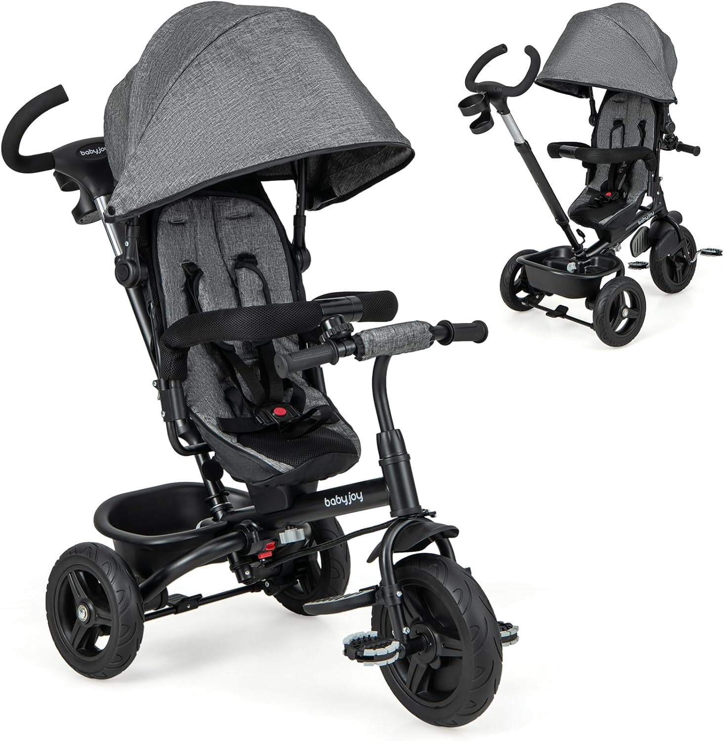 BABY JOY Tricycle, 6 in 1 Tricycle for Toddler w/Reversible Seat ...