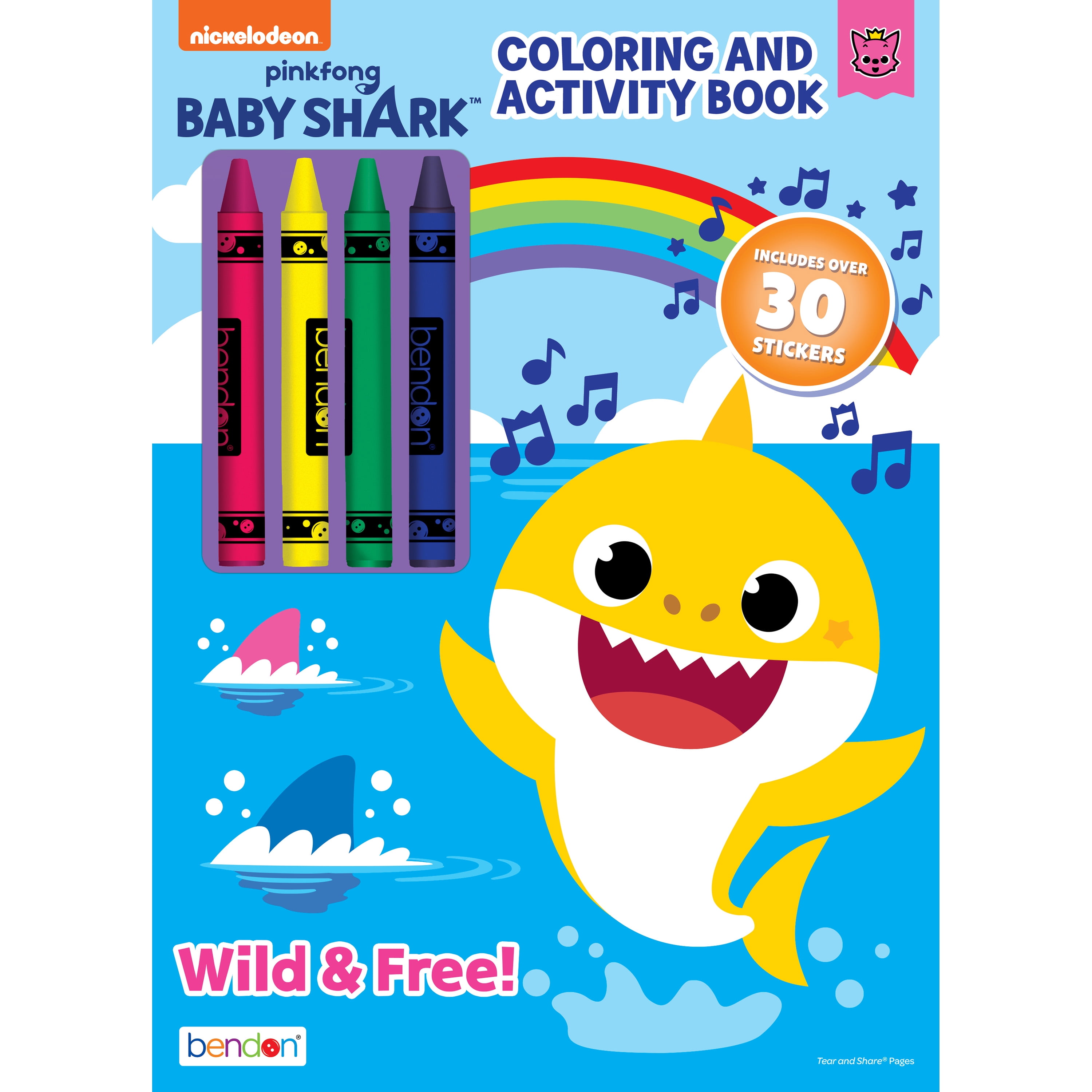 BABY SHARK COLOR AND ACTIVITY BOOK WITH 4 CRAYONS - Walmart.com