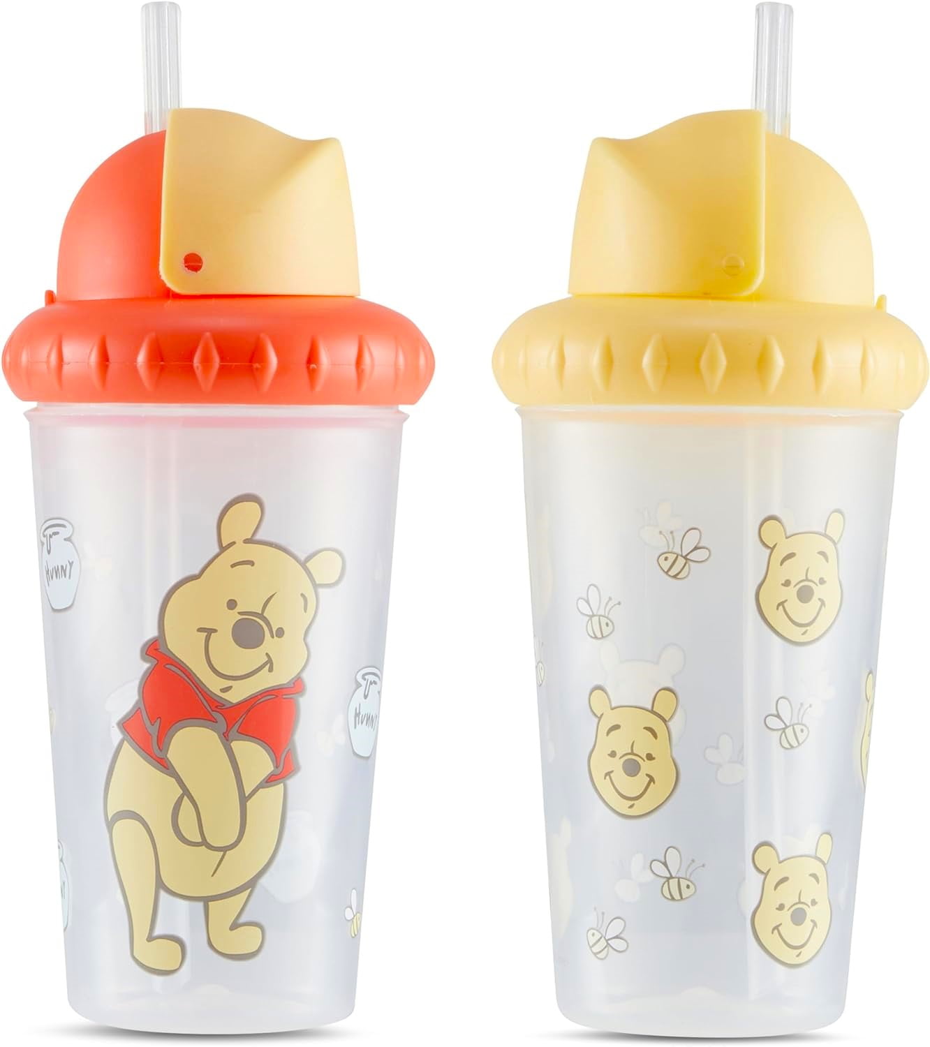 BABY STRAW CUPS 2 PACK - BOYS 243 - YELLOW R- DISNEY WINNIE POOH ...