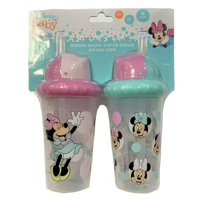 BABY STRAW CUPS 2 PACK - GIRLS - AQUA - DISNEY MINNIE MOUSE - SIPPERS ...