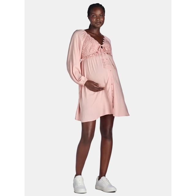 Destination Maternity Women’s Ruffle Lace Babydoll Dress, Sizes S-XXL ...