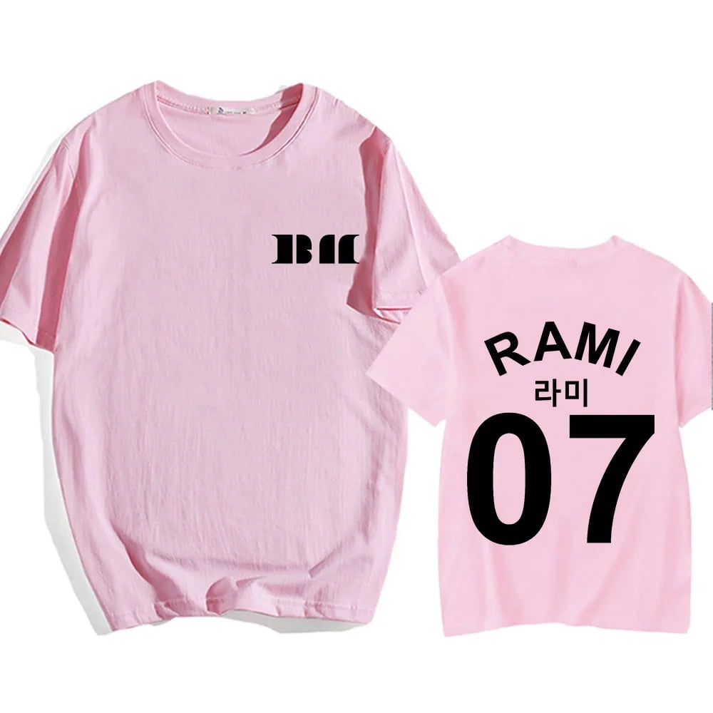 BABYMONSTER Kpop Band T-shirt RAMI 07 Group Member Summer Spring High Quality Tee-shirt ...