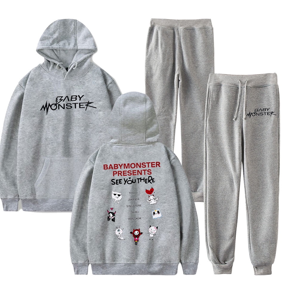 BABYMONSTER SEE YOU THERE Merch Hoodie and SWEATPANTS set pop print ...