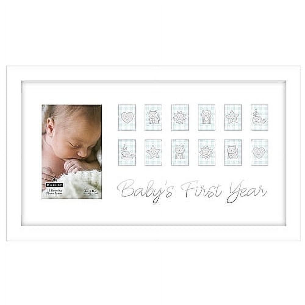 BABYS FIRST YEAR Collage Frame 13-opening White by Malden - 1x2 ...