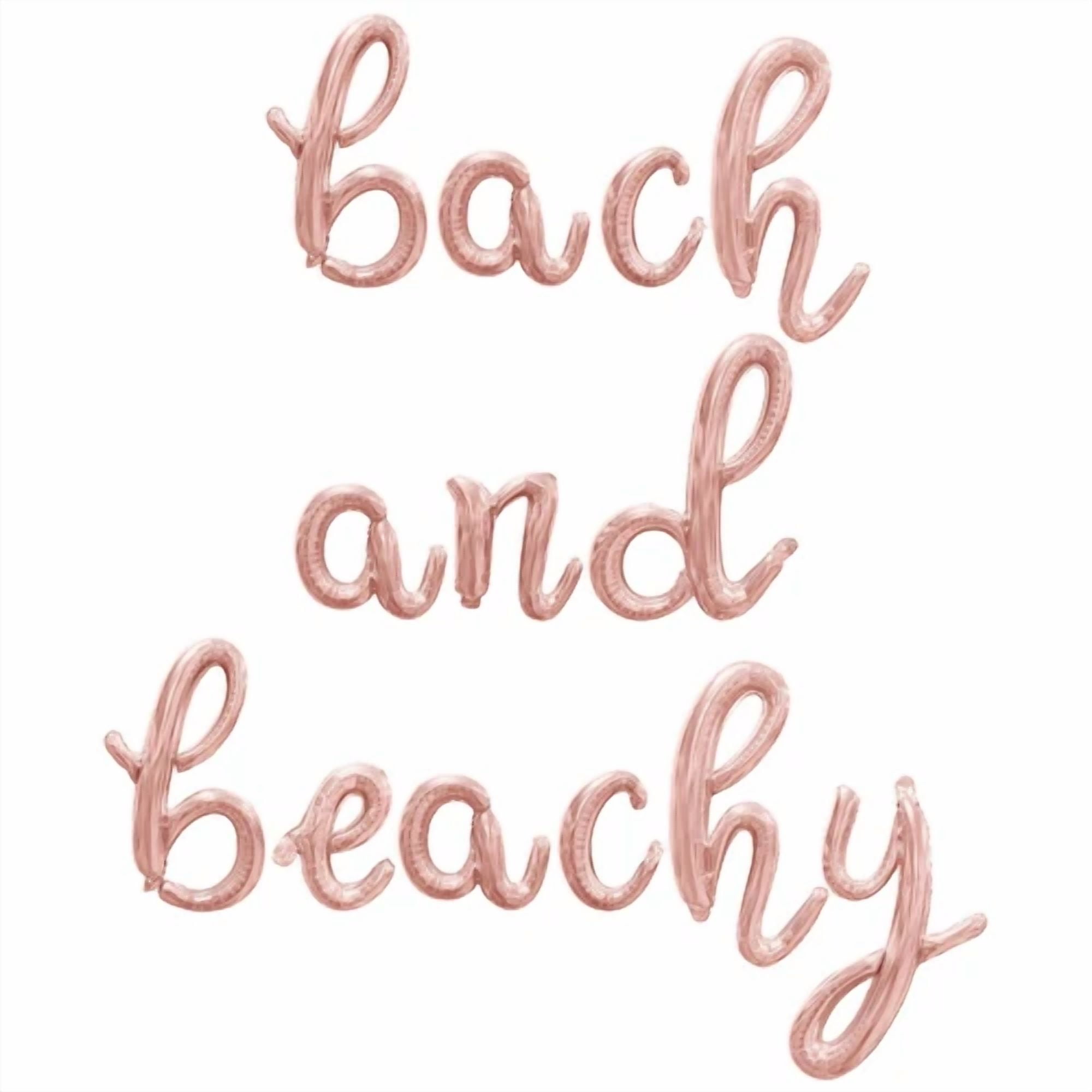BACH AND BEACHY Cursive Letter Balloon Banner - Bachelorette Party ...