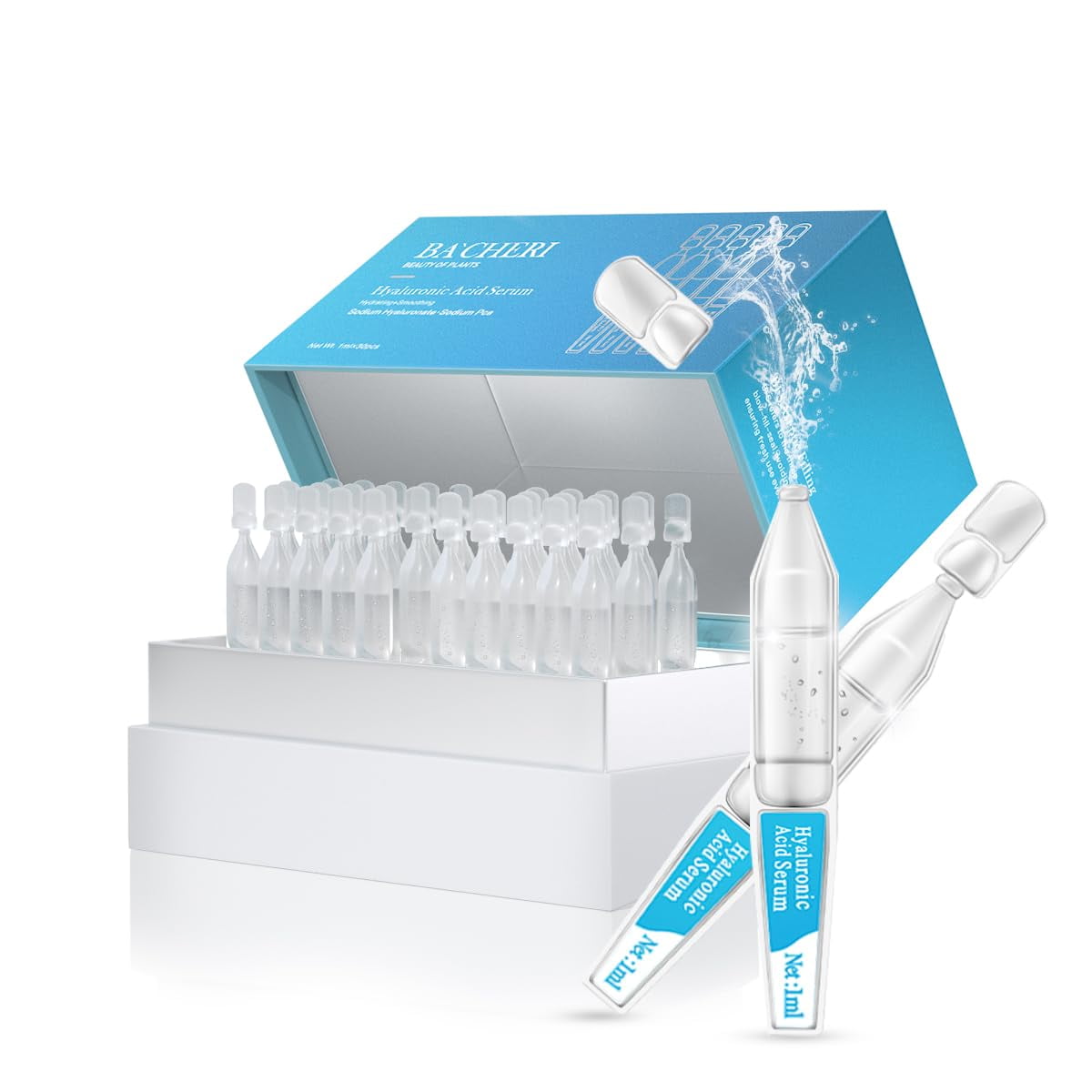 BACHERI Hyaluronic Acid Ampoule RE32Serum for Face Sodium Hyaluronate ...