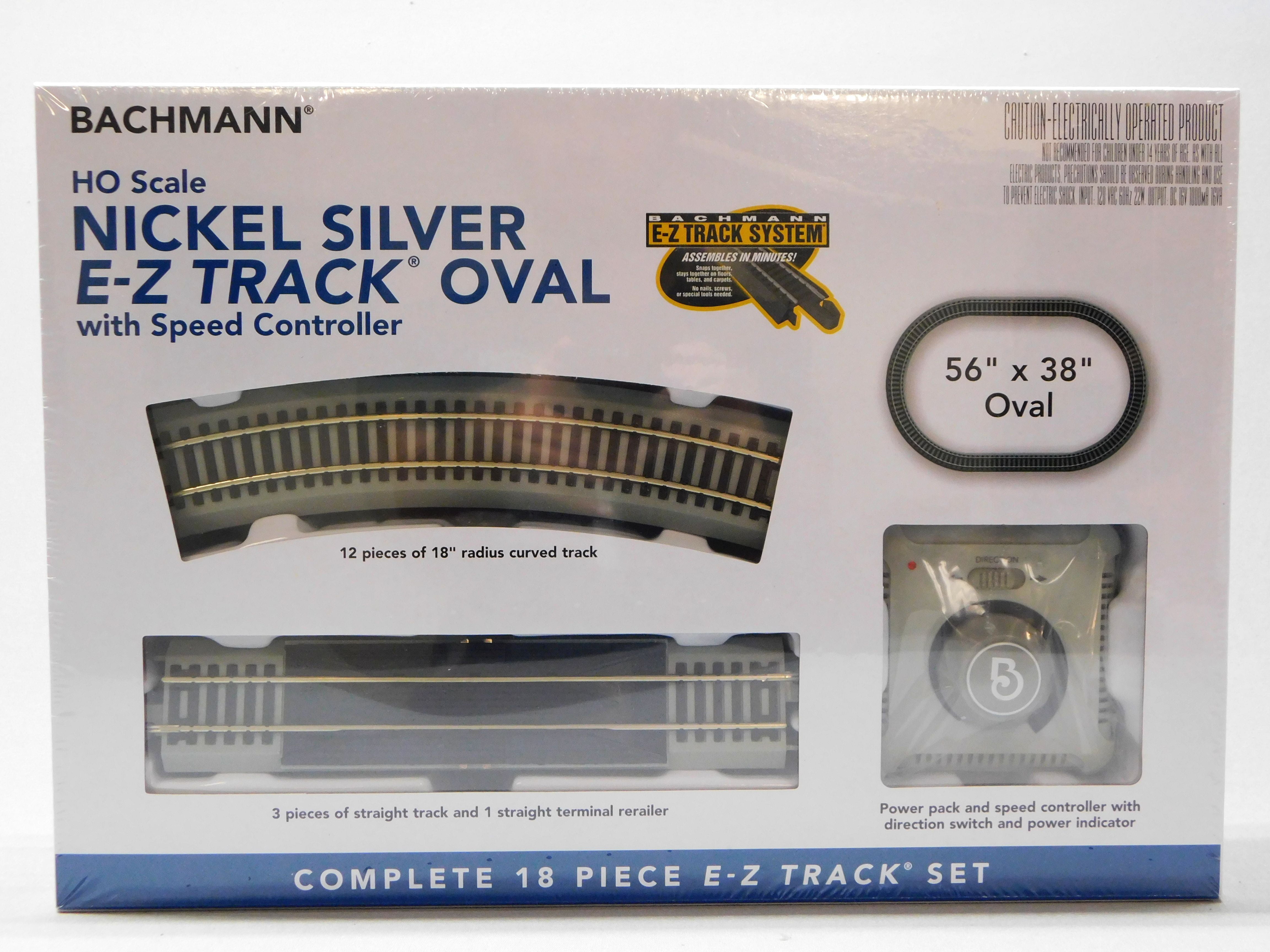 BACHMANN HO SCALE 38" x 56" E-Z TRACK OVAL w/ TERMINAL & POWER SUPPLY ...