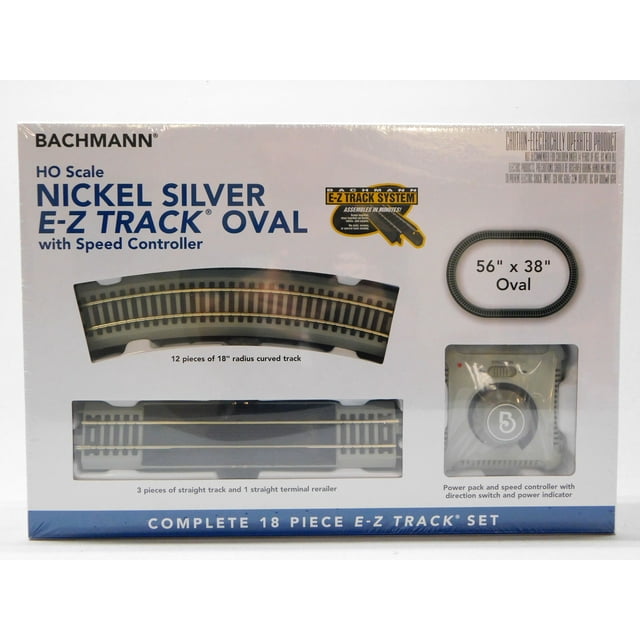 BACHMANN HO SCALE 38" x 56" E-Z TRACK OVAL w/ TERMINAL & POWER SUPPLY ...