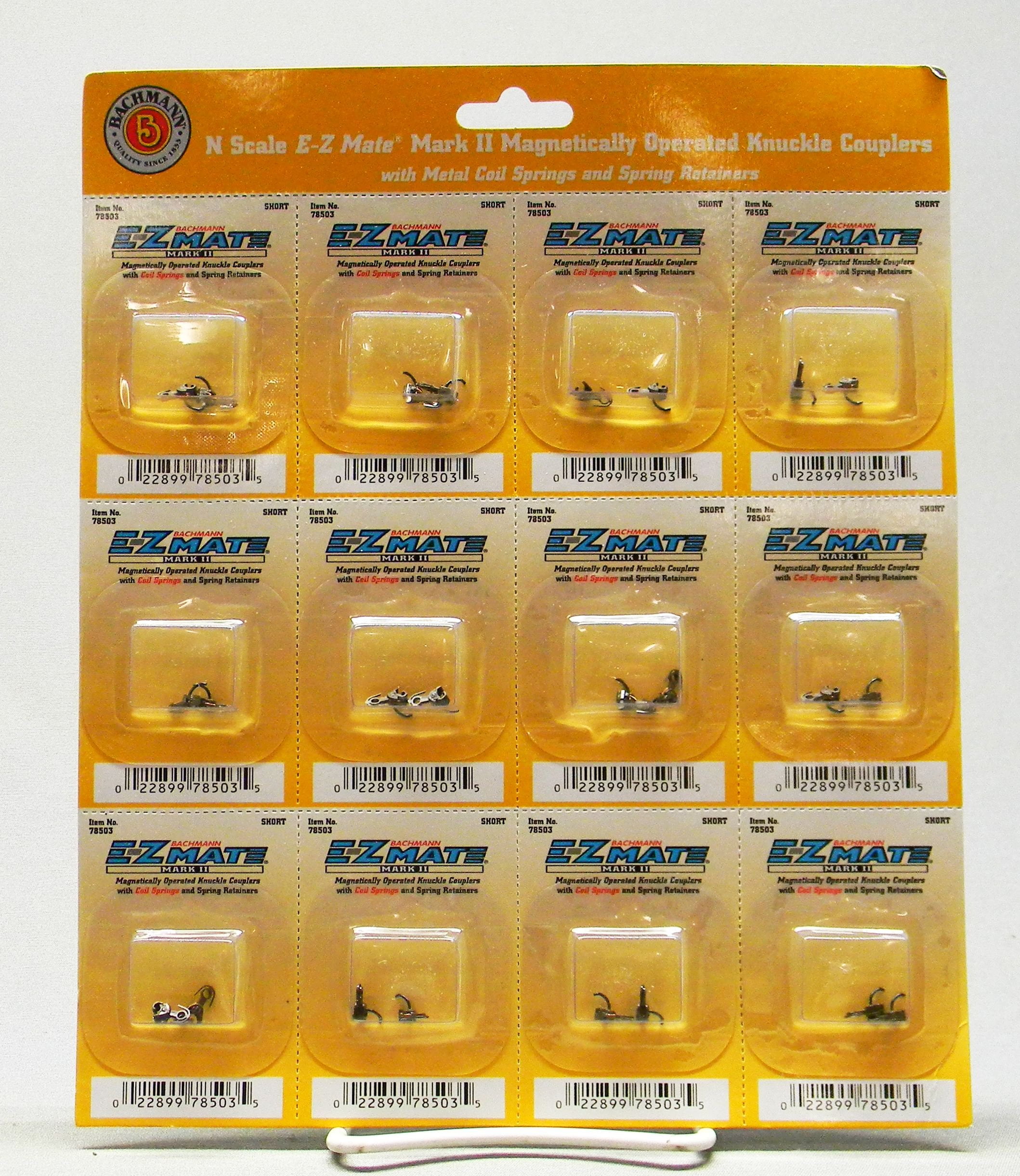 BACHMANN N SCALE EZ MATE MARK II MAGNETIC SHORT TRAIN COUPLERS (12 ...