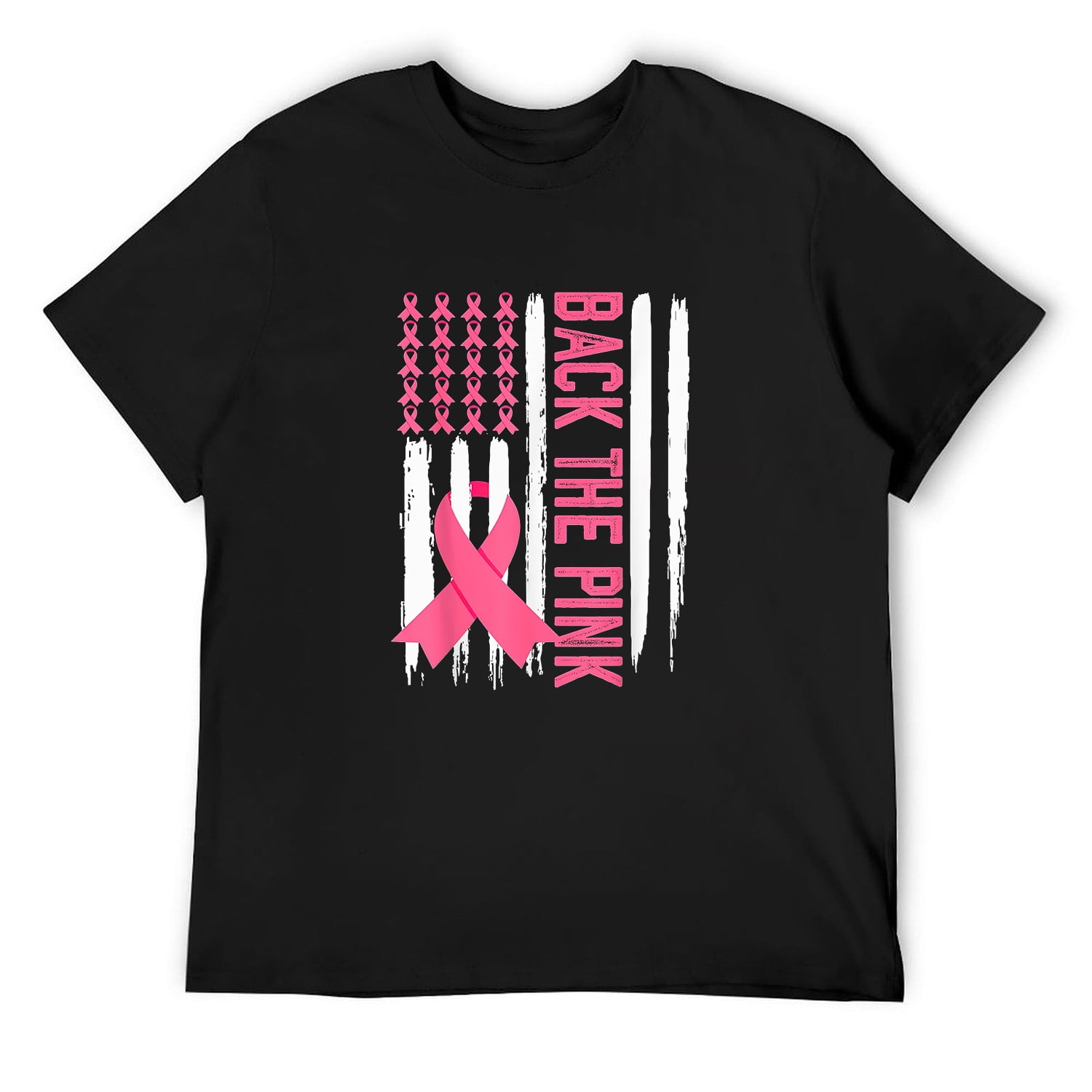 BACK THE PINK Breast Cancer Awareness Flag Toddler Men T-Shirt Black ...
