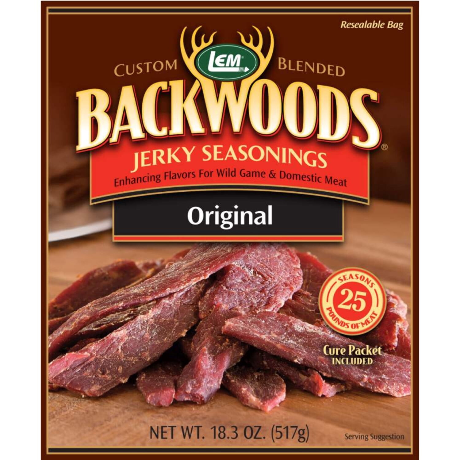 LEM Backwoods Original Jerky Seasoning Spice Cure Mix - Walmart.com