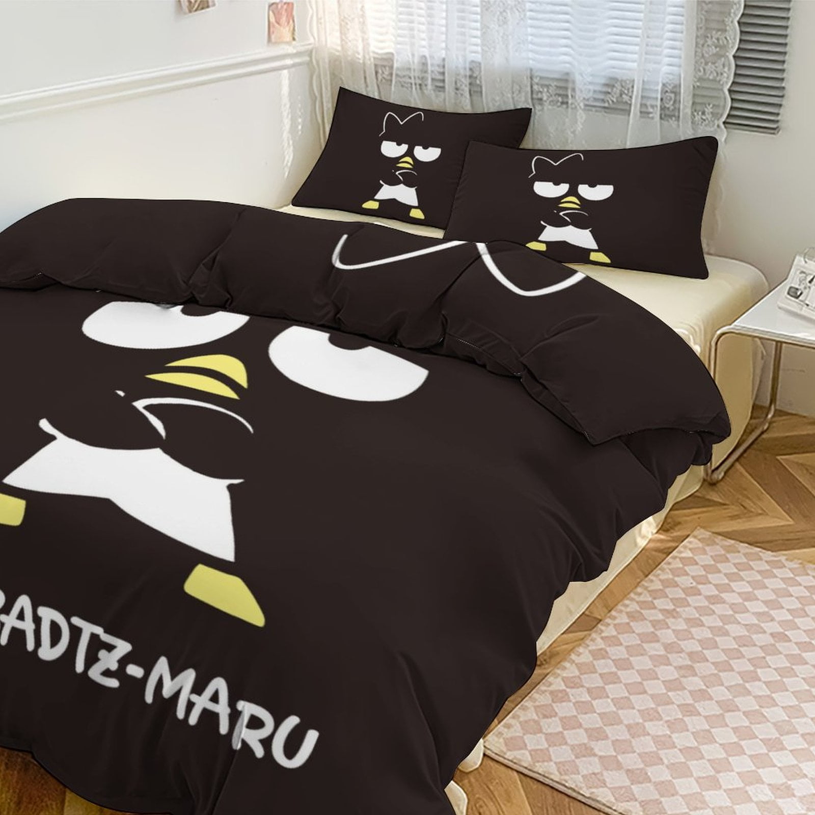BAD BAD-TZ-MARU Bedding Set Anime Three-piece for Boys Girls Teens Twin ...