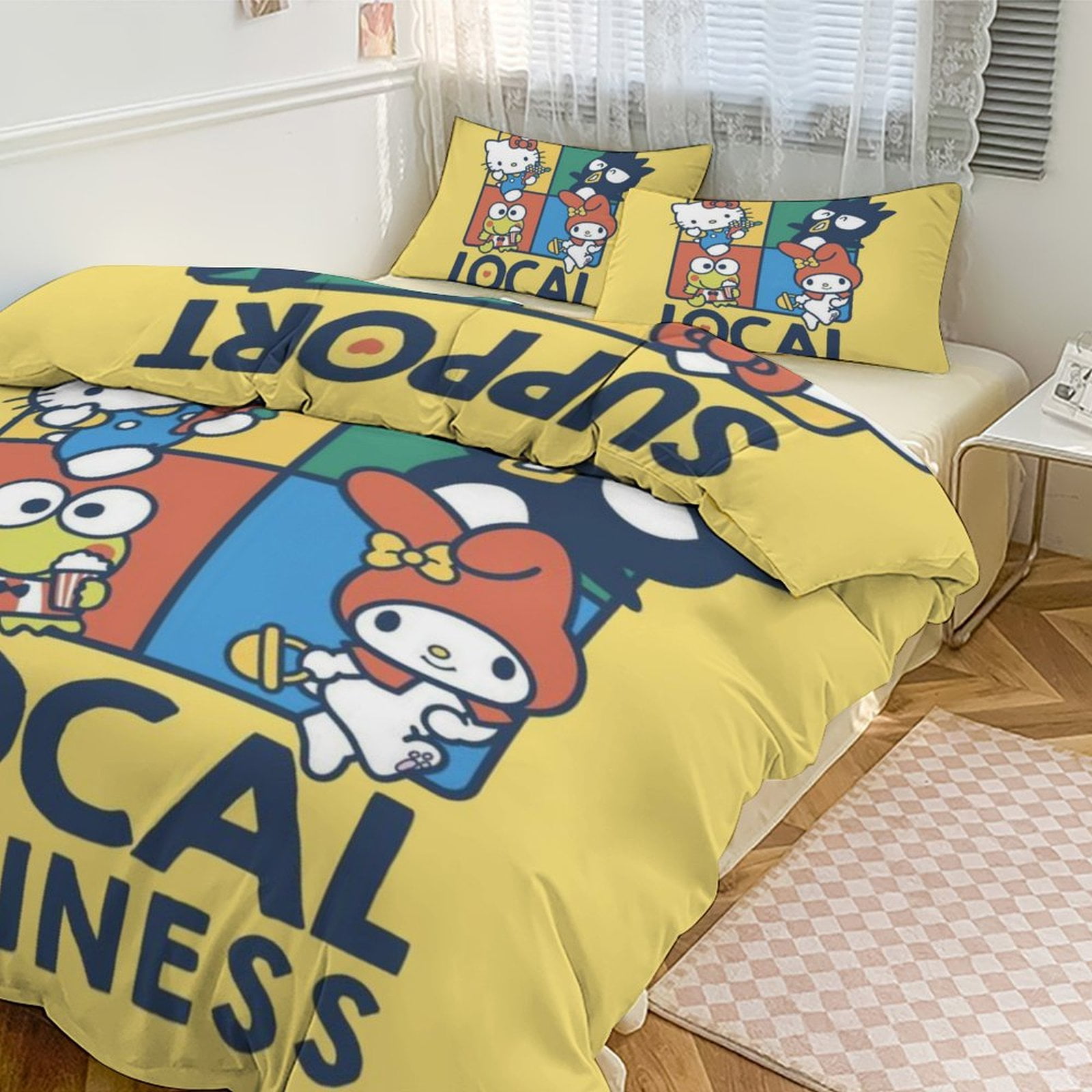 BAD BADTZ-MA-RU Bedding Set Anime Three-piece for Boys Girls Teens Twin ...