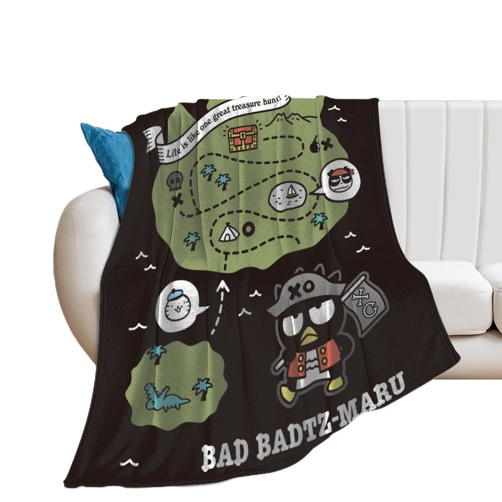 BAD BADTZ-MA-RU Throw Blanket Flannel Anime for Girls Boys Men Women ...