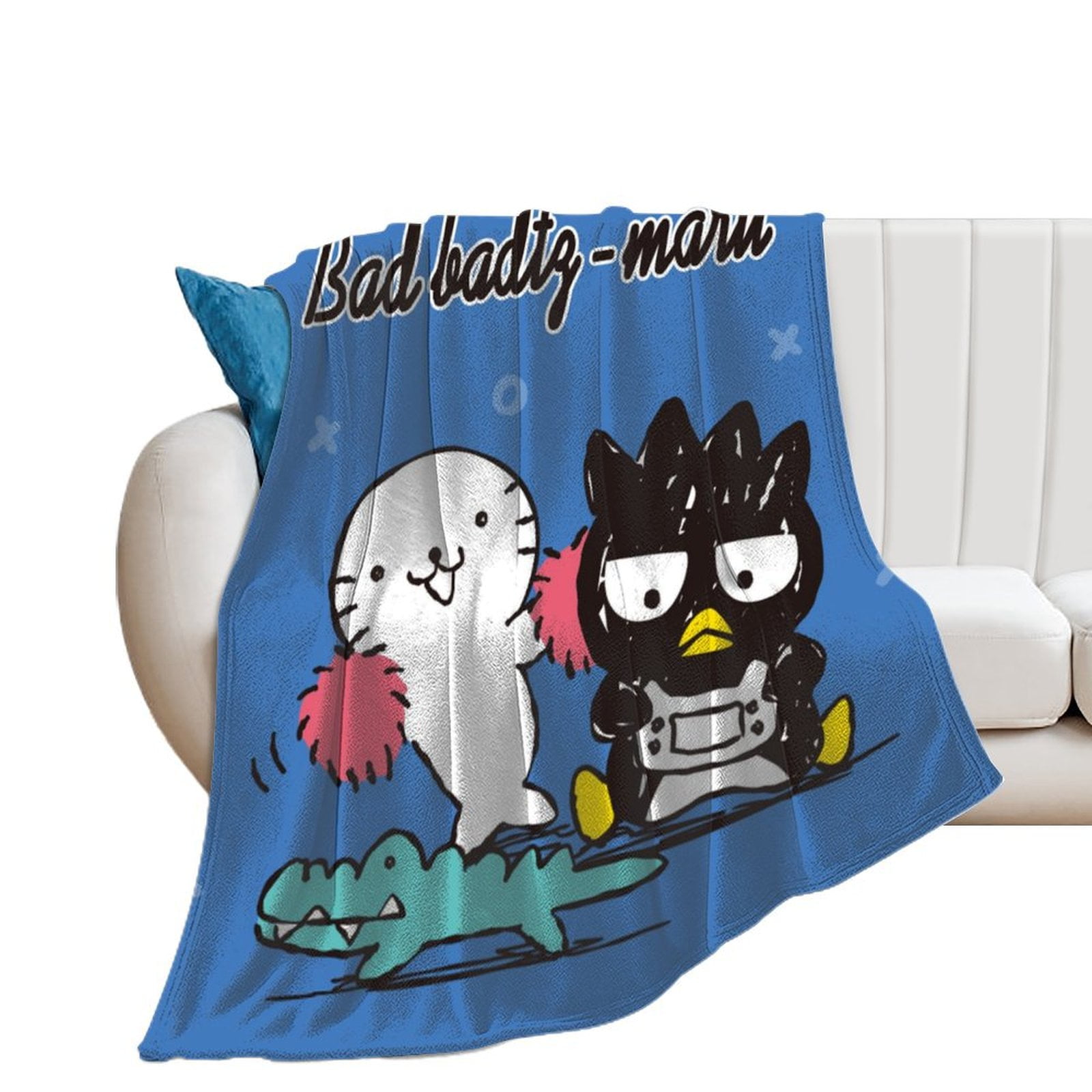 BAD BADTZ-MA-RU Throw Blanket Flannel Anime for Girls Boys Men Women ...