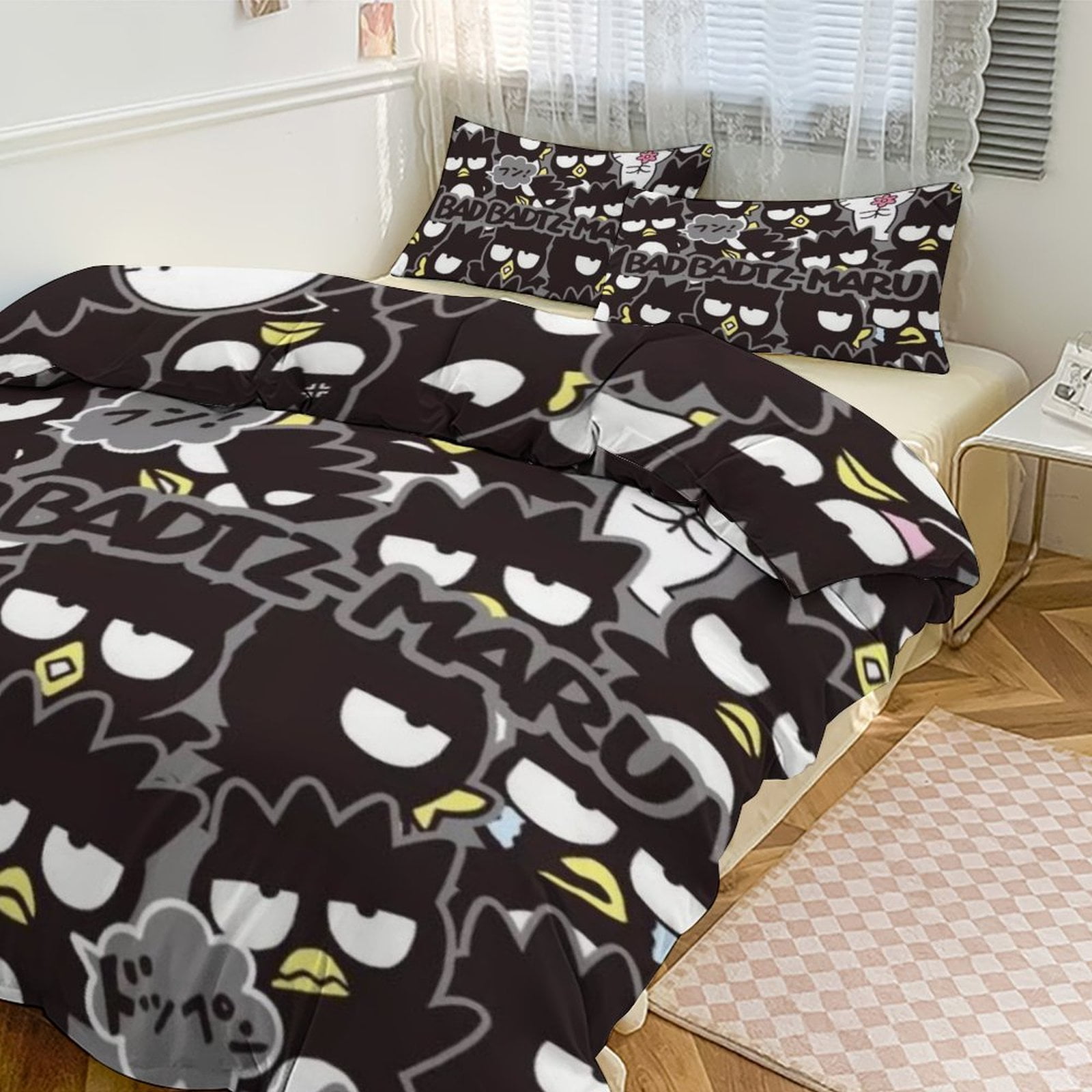 BAD BADTZ-MARU Bedding Set Anime Three-piece for Boys Girls Teens Twin ...