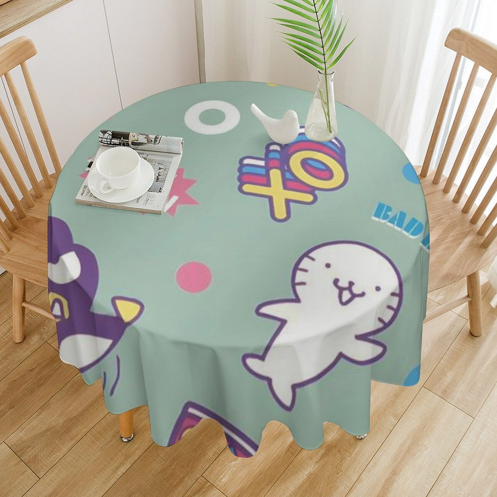 BAD BADTZ-MARU Tablecloth Anime for Dining Table Picnic Gift 36x36in ...