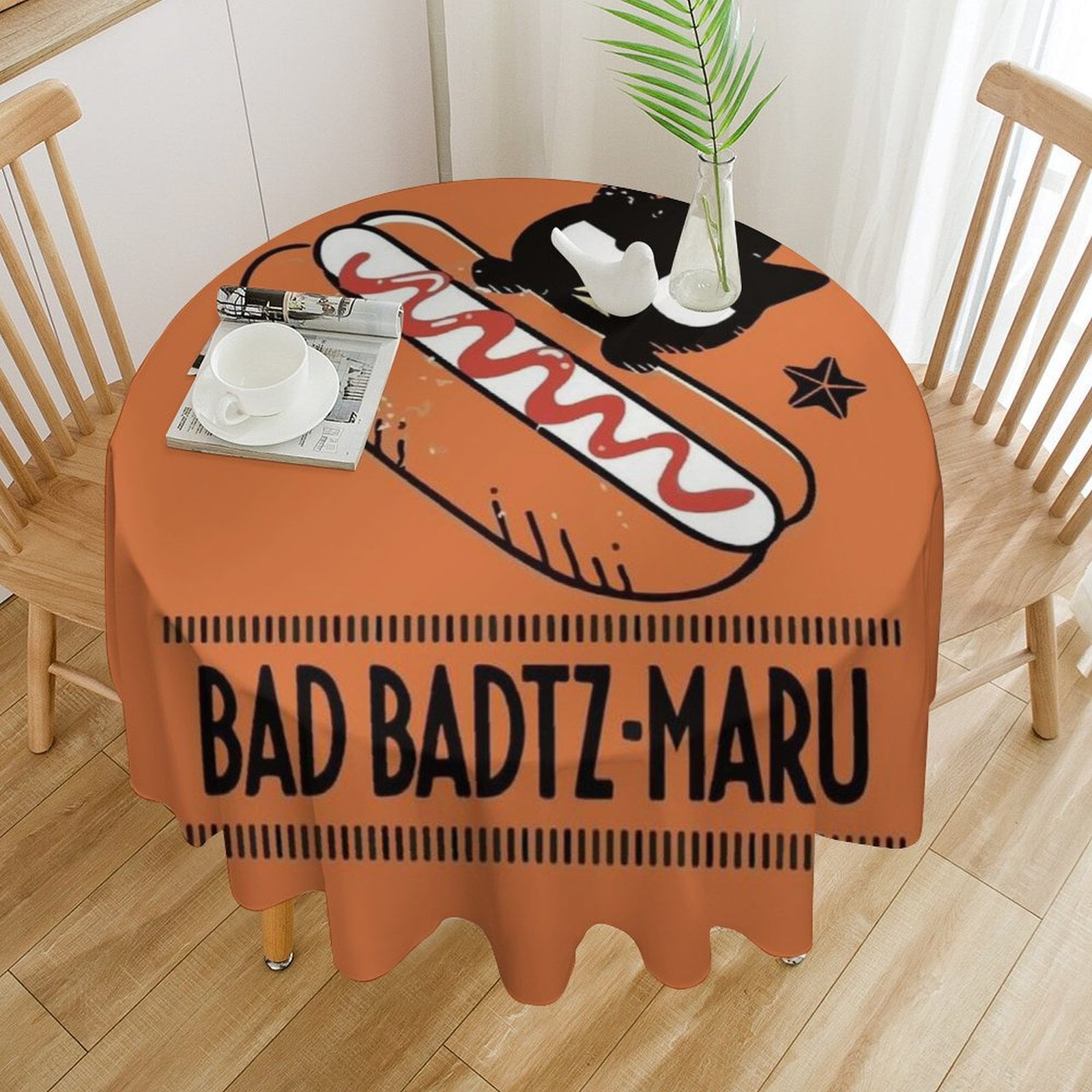 BAD BADTZ-MARU Tablecloth Anime for Dining Table Picnic Gift 60x60in ...