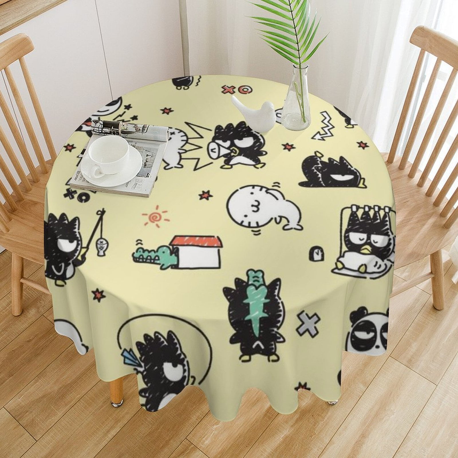 BAD BADTZ-MARU Tablecloth Anime for Dining Table Picnic Gift 60x60in ...