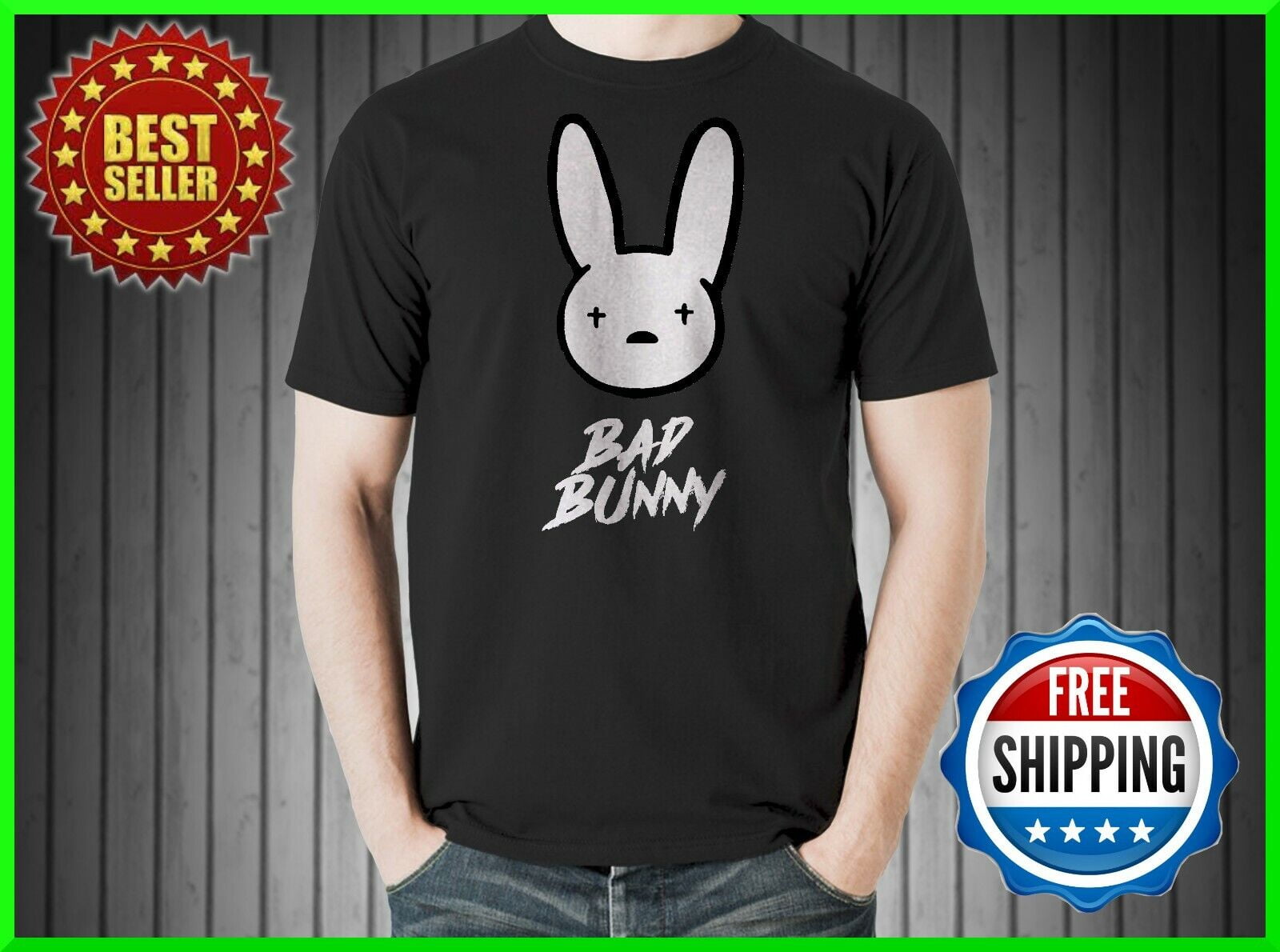 BAD BUNNY SHIRT REGGAETON SHIRT WWE TOUR MERCH CONEJO MALO CAMISA ...