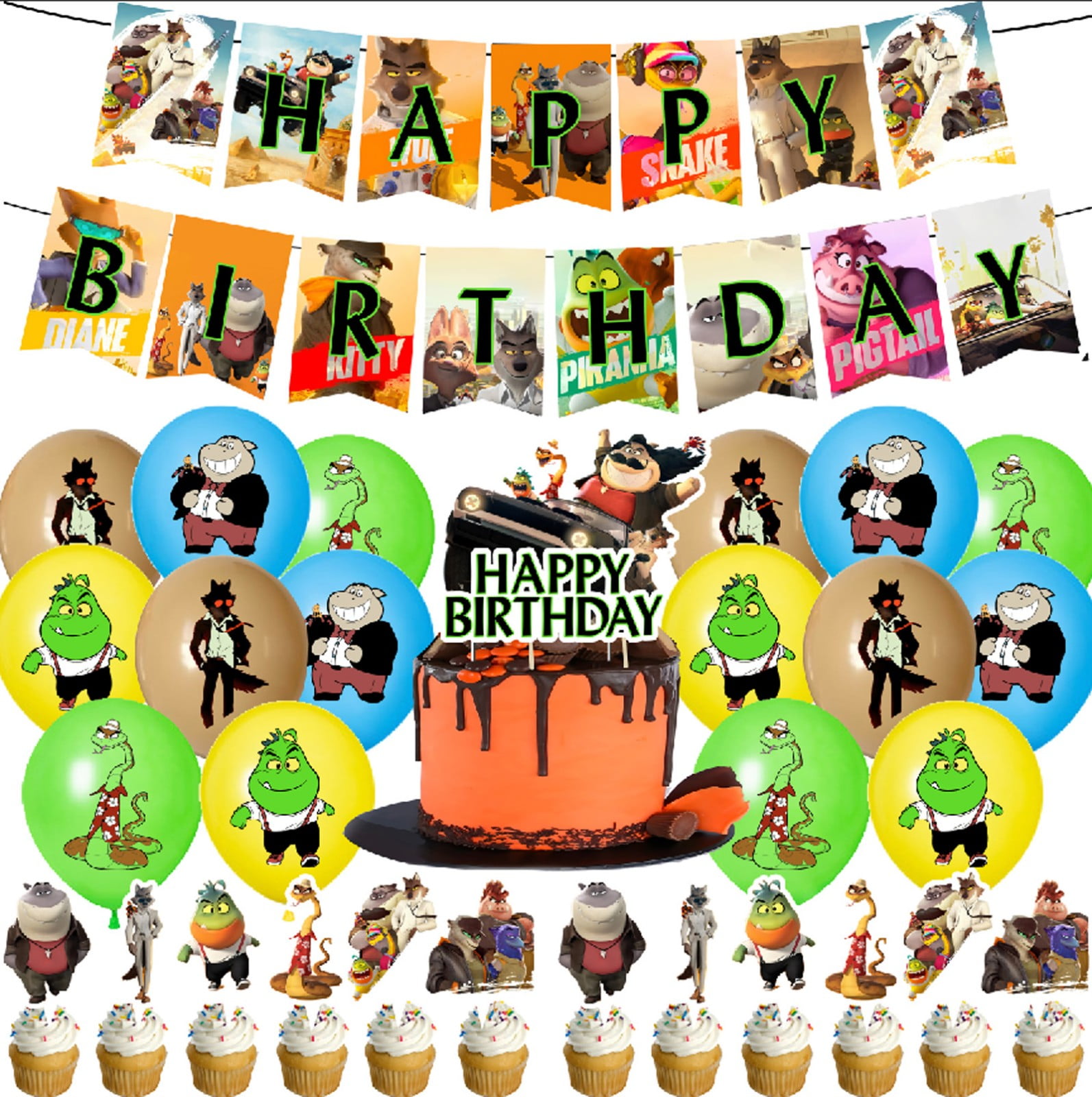 THE BAD GUYS Theme Birthday Party Decorations,THE BAD GUYS Decorations ...