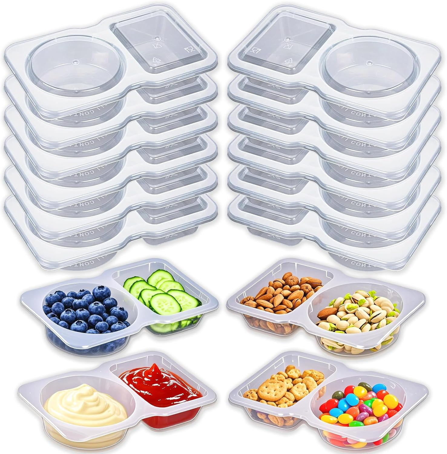 BADBLUE 11 Sets Snack Pack Containers, Reusable Snack Containers with ...