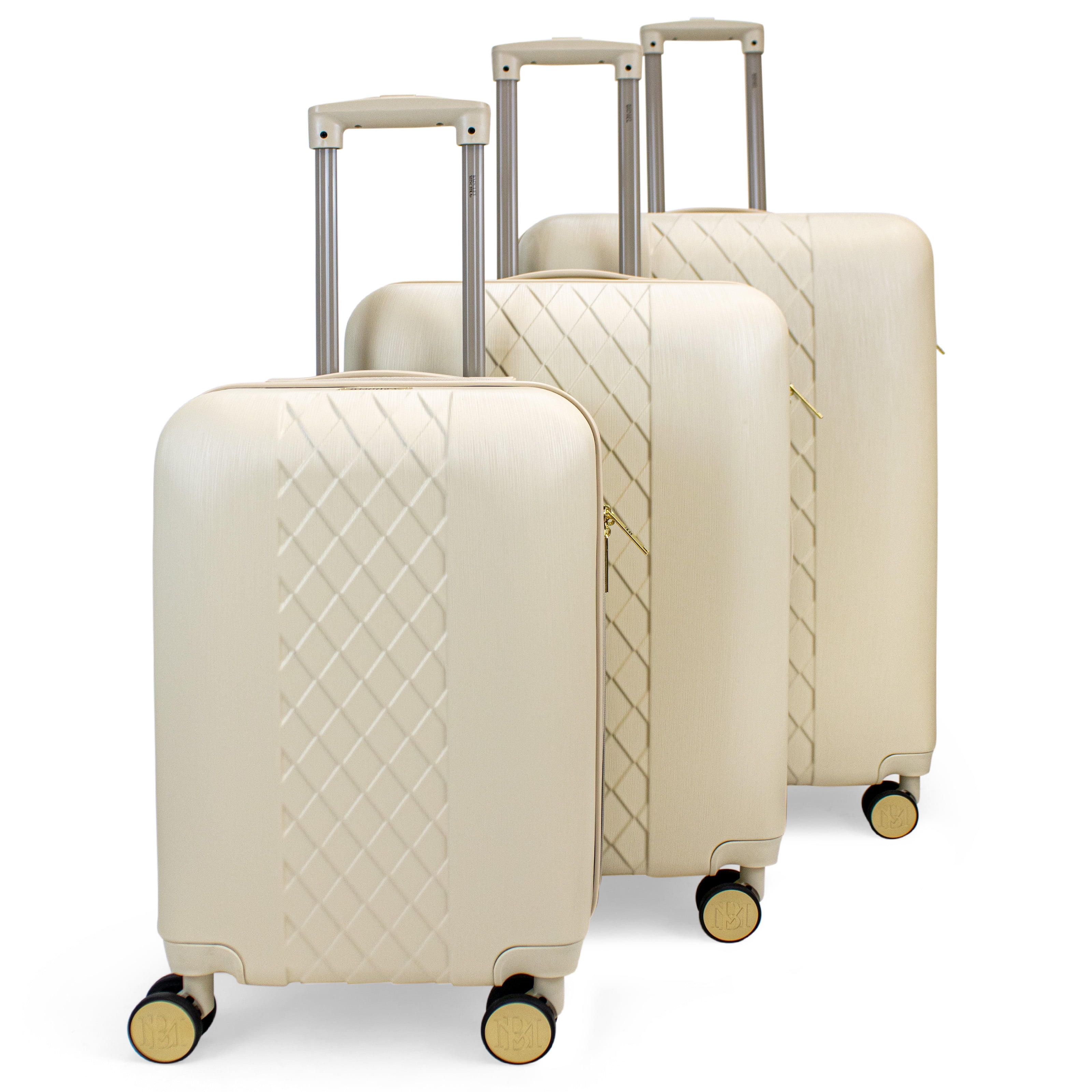 BADGLEY MISCHKA Diamond Large Size Carry-On Roll Suitcase, 3 Piece ...
