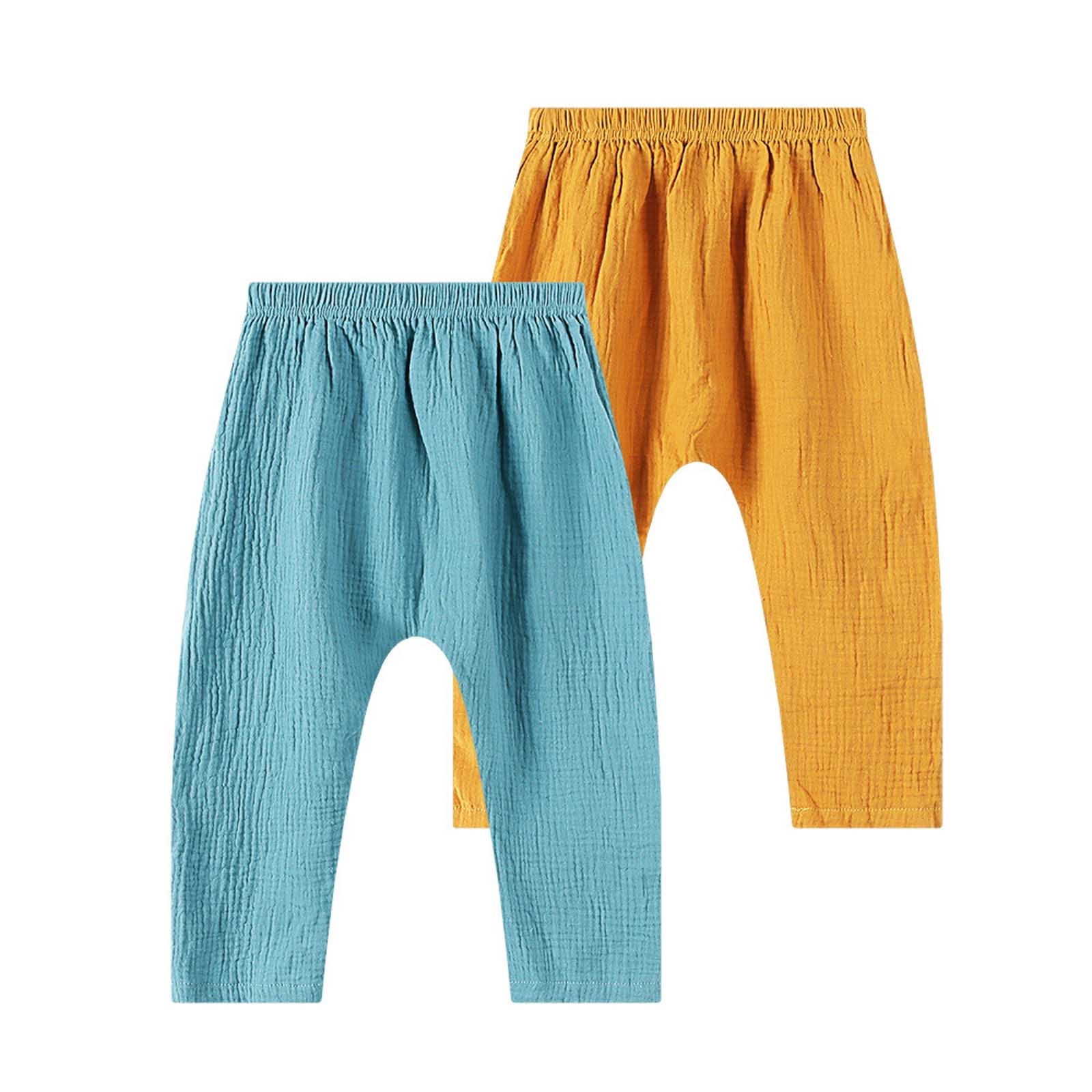 BADHUB 2 Pack Pants for Boys Girls Casual Loose Fit Full Length Pants ...