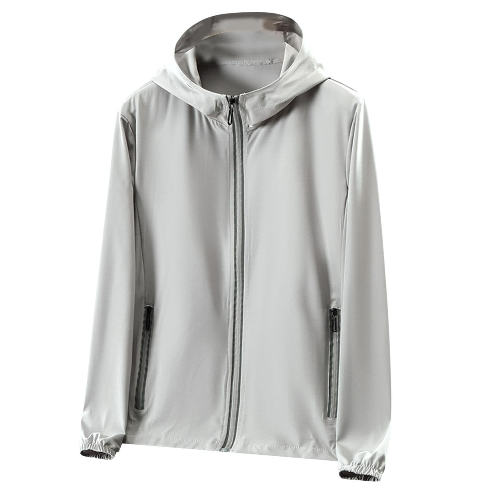 BADHUB 2025 Summer Sun Protection Light Jacket with Hood for Men Big ...