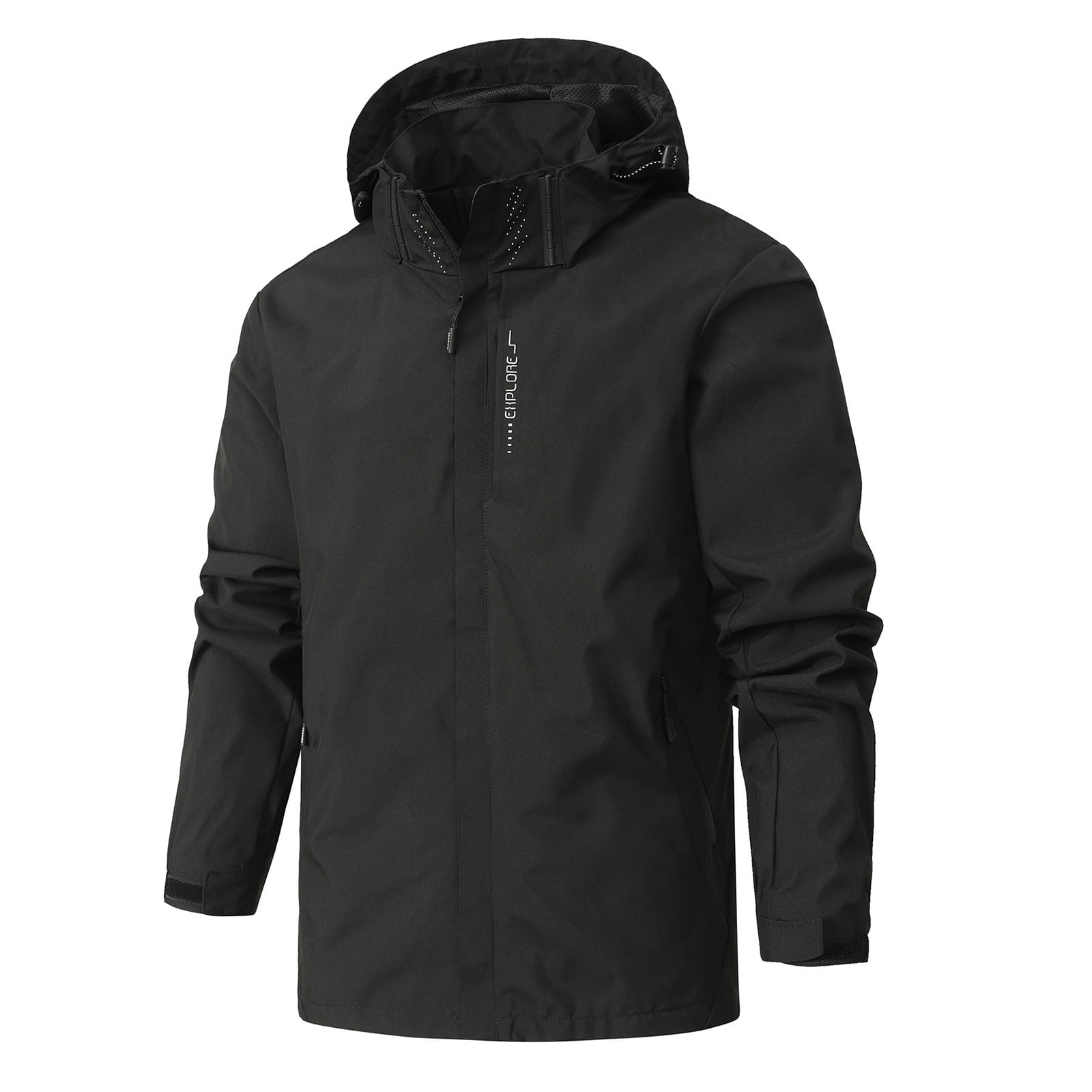 BADHUB Big & Tall Coat Men's Waterproof Windbreaker with Detachable ...